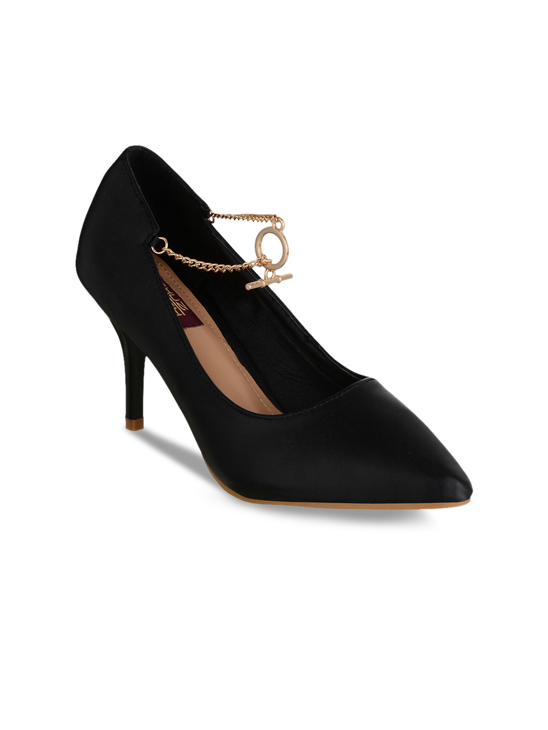 Buy SHUZ TOUCH Women Black Solid Pumps - Heels for Women 11413986 | Myntra