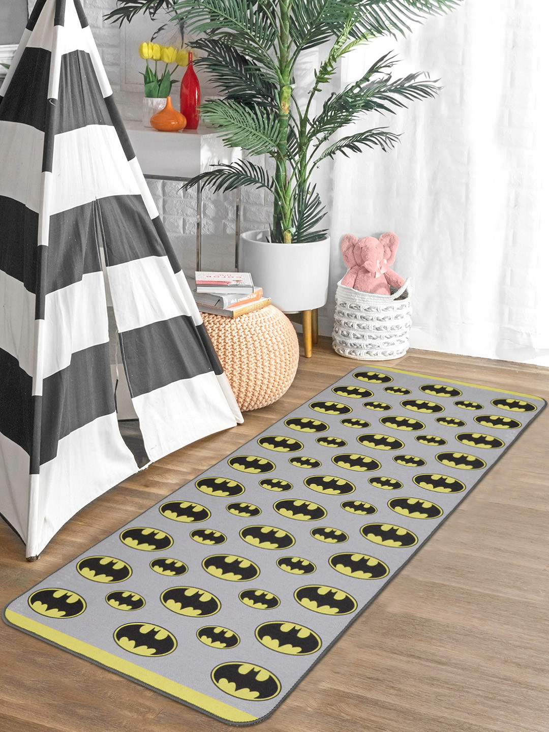 Buy Saral Home Grey & Black Batman Printed Anti Skid Exercise/Yoga Mat ...