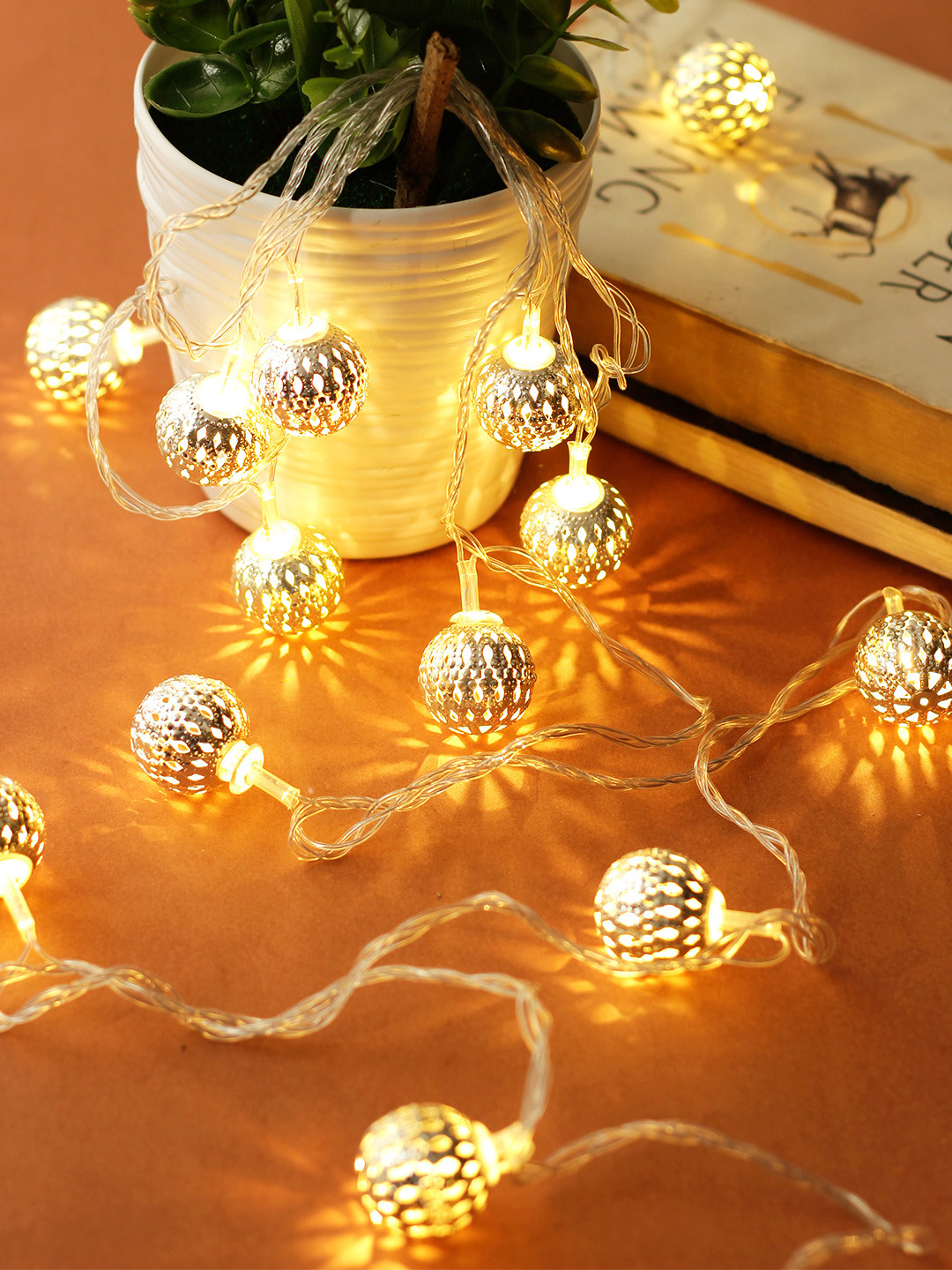 Buy Aesthetic Home Solutions Silver Toned & Yellow Textured Wall Or ...