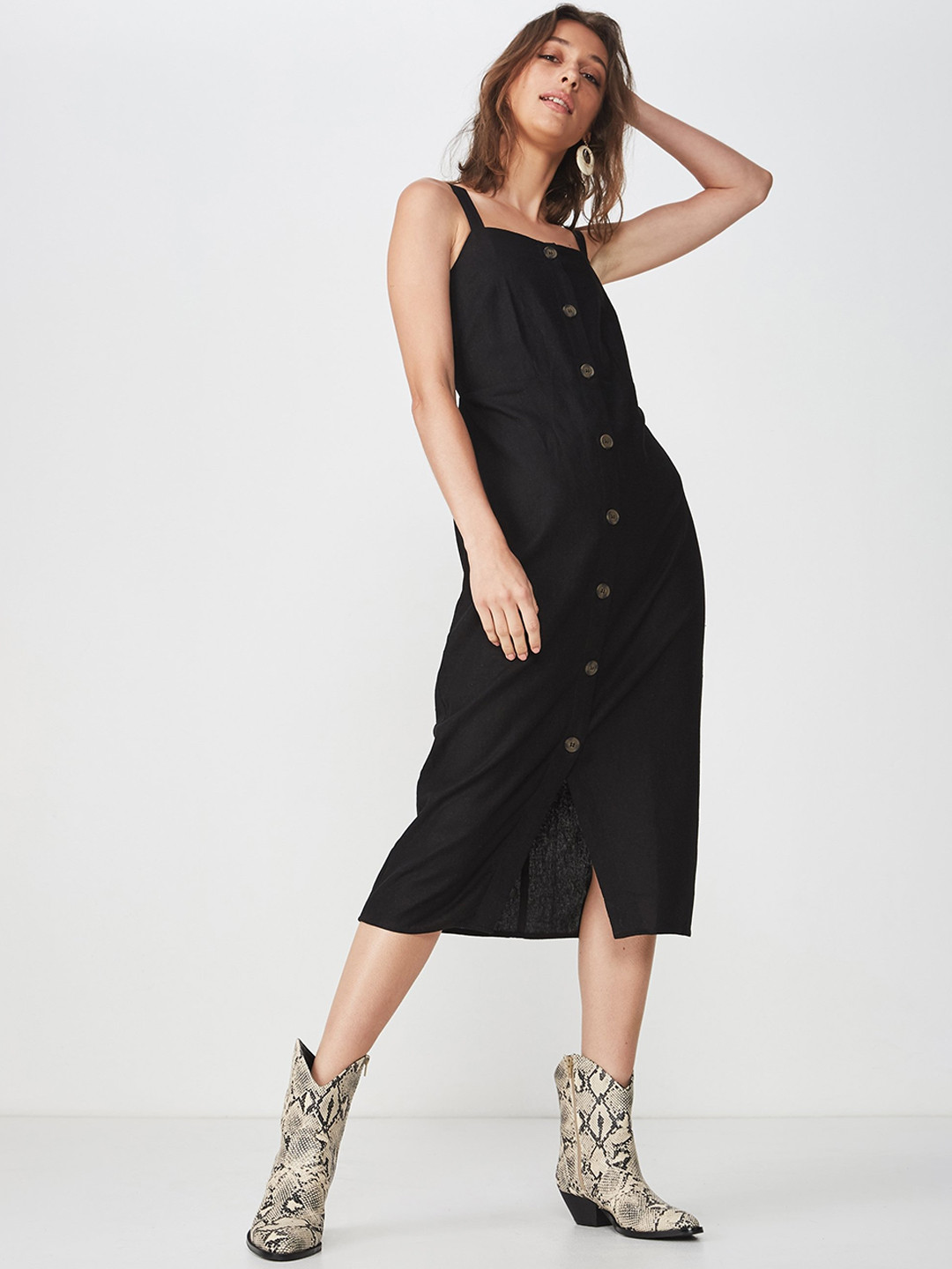 Buy COTTON ON Women Black Solid Sheath Dress - Dresses for Women ...