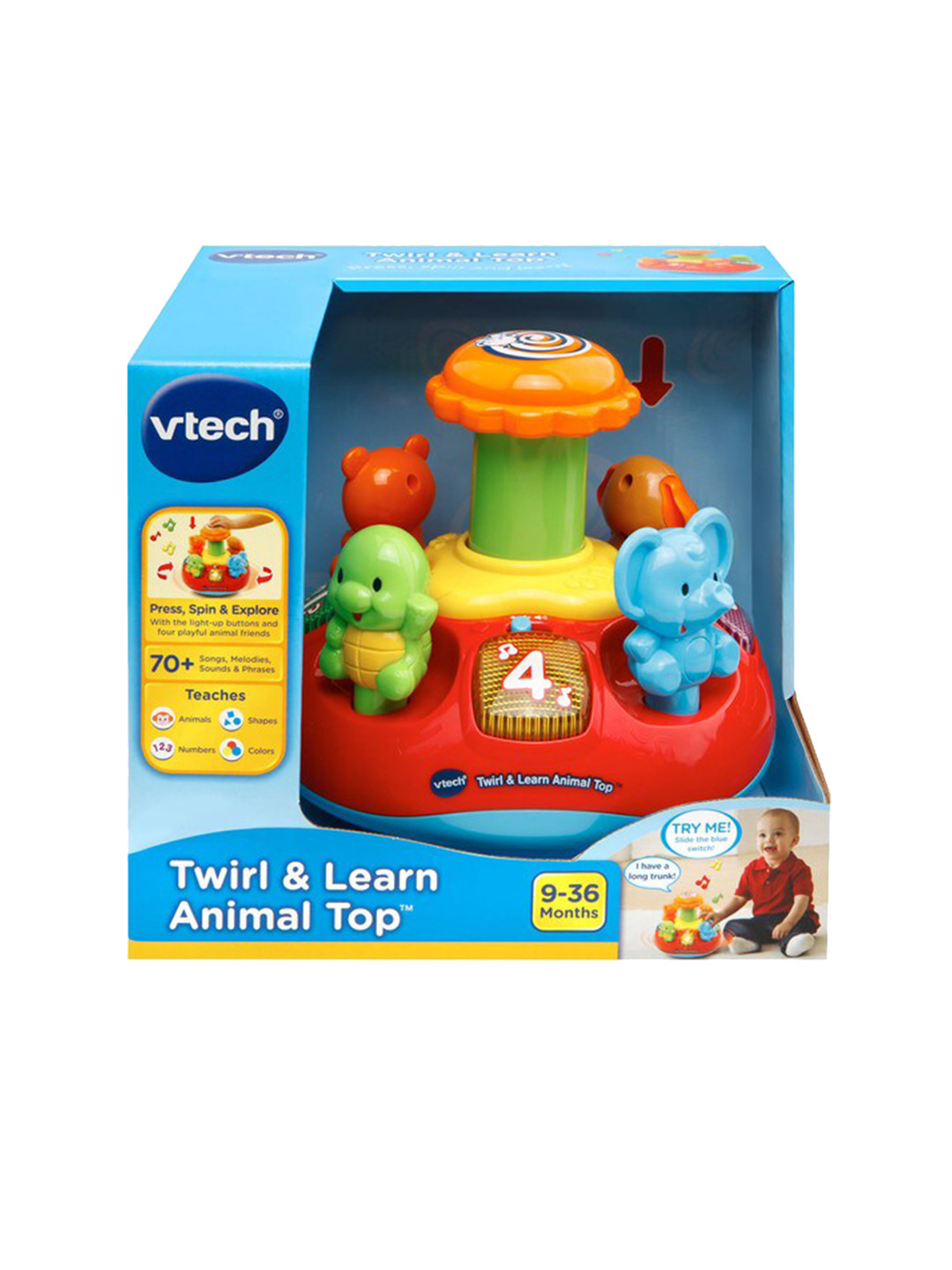 Buy Vtech By ToysRus Red Push & Play Spinning Top - Learning And ...