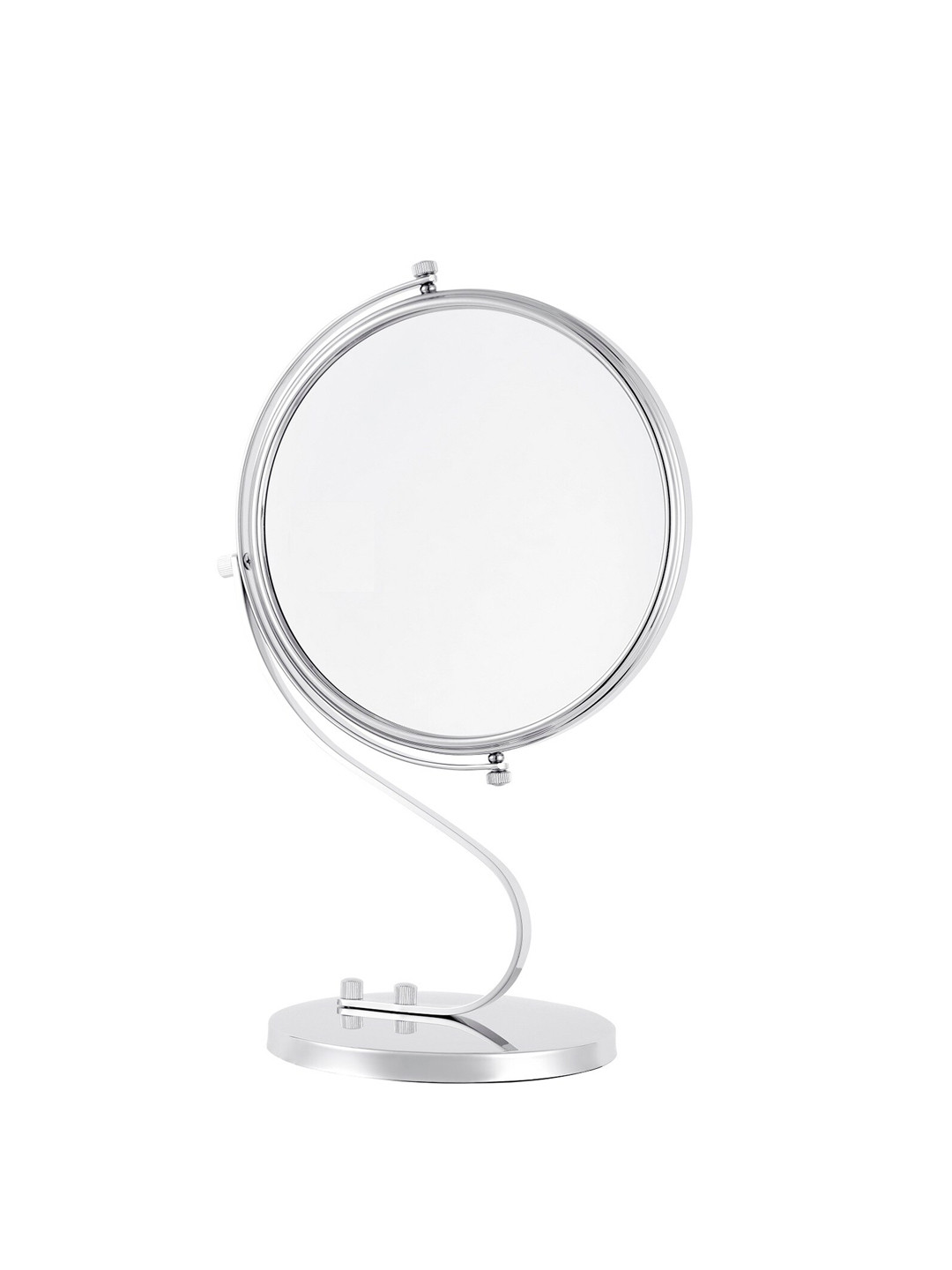 Buy Rozia Silver Toned Round Table Top Mirror - Mirrors for Unisex ...