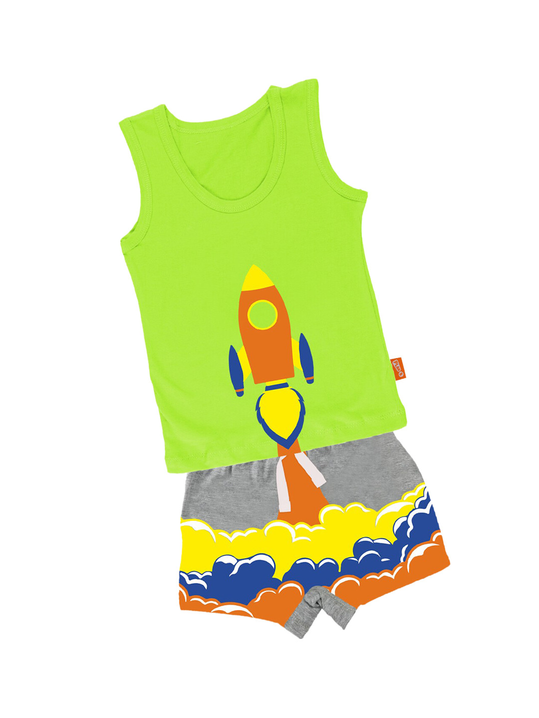 Buy Plan B Boys Lime Green & Grey Printed Co Ords - Clothing Set for ...
