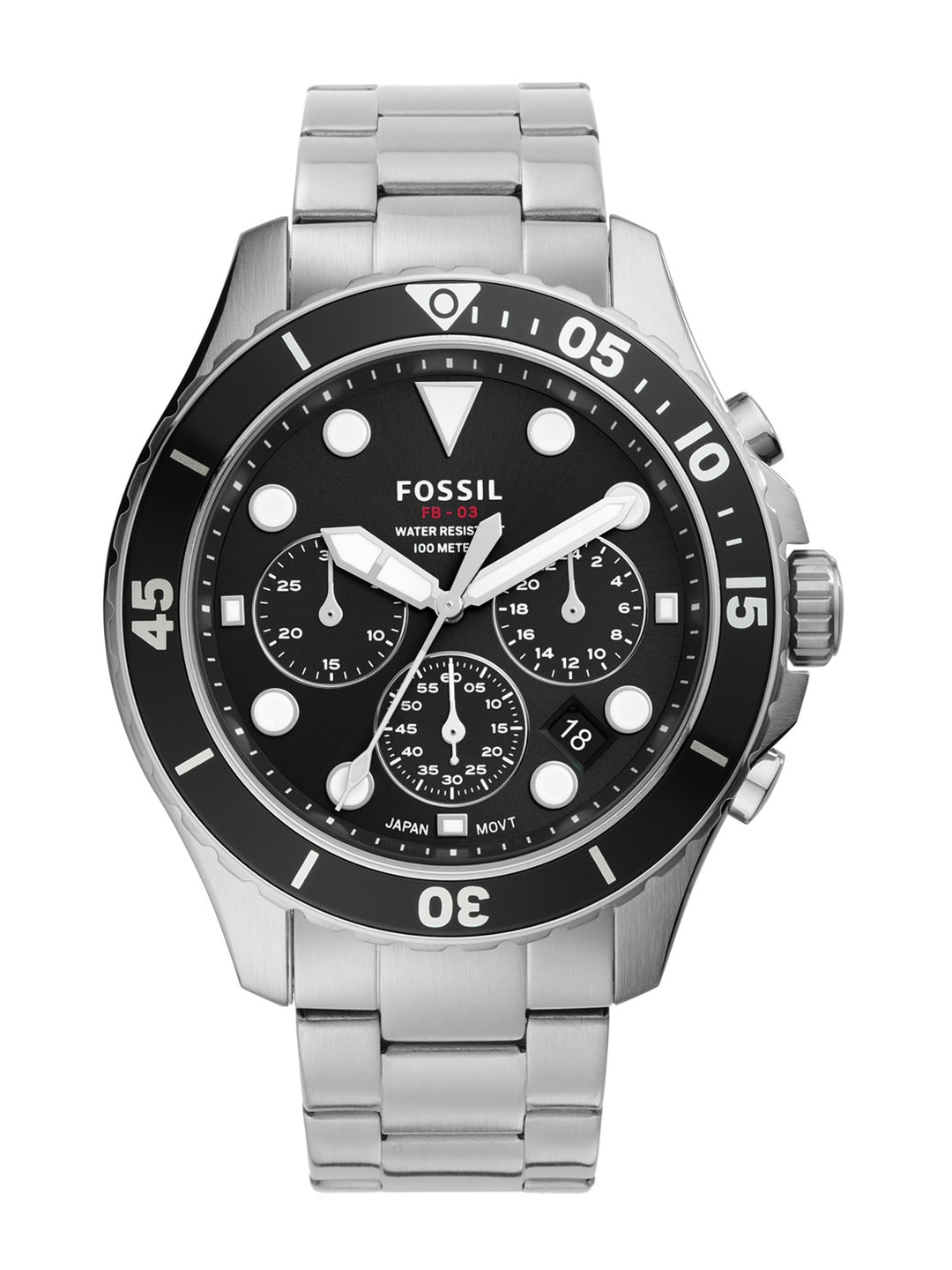 Buy Fossil Men Silver Toned Chronograph Watch FS5725 - Watches for Men ...