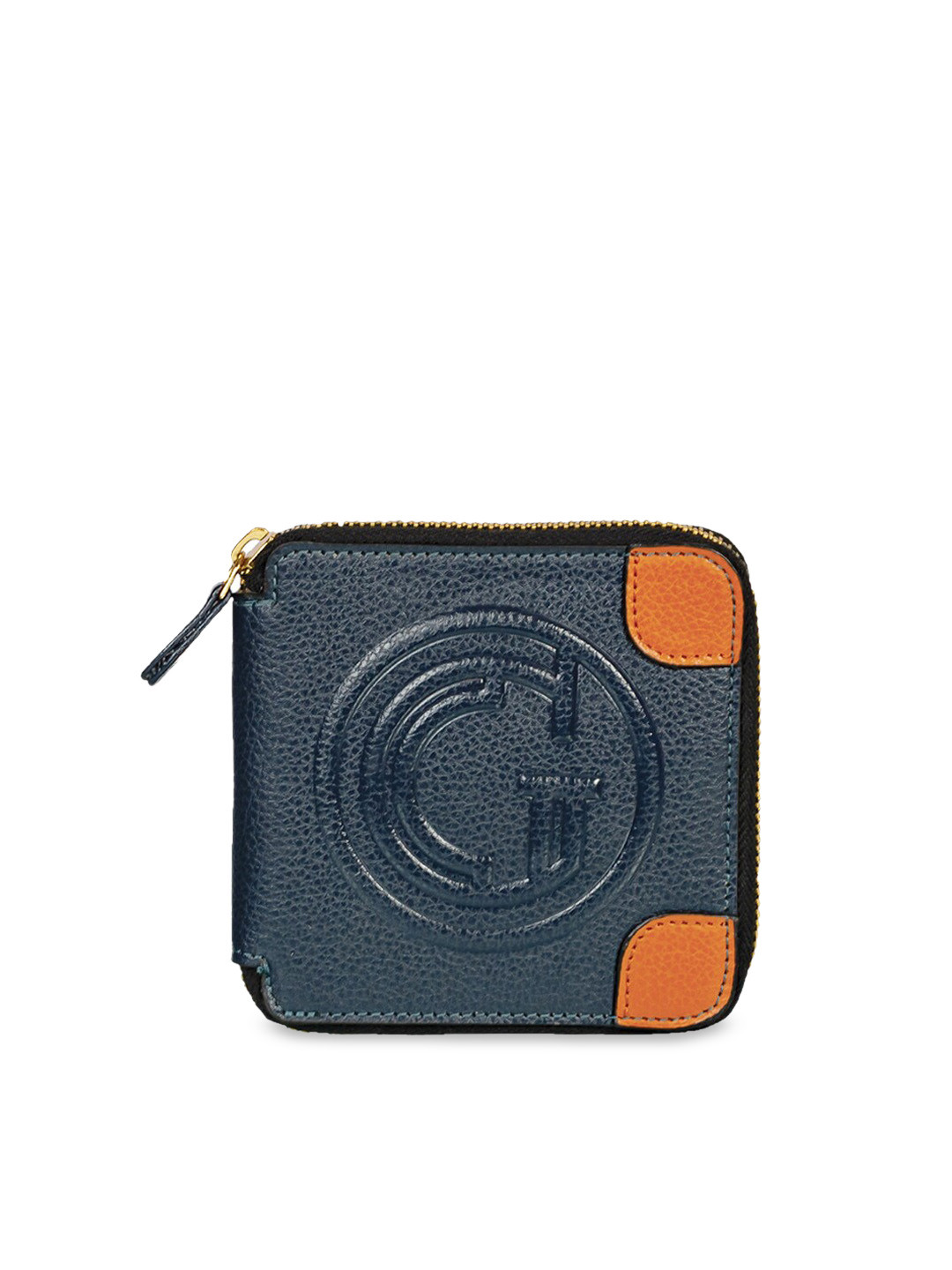 Buy THE GUSTO Women Navy Blue Solid Zip Around Wallet - Wallets for ...