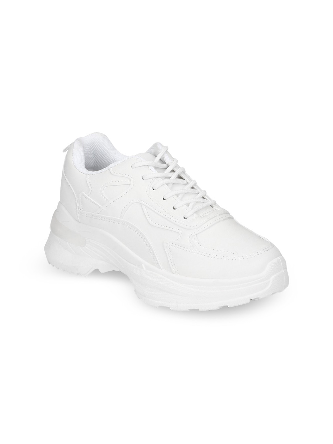 Buy Truffle Collection Women White Sneakers - Casual Shoes for Women ...