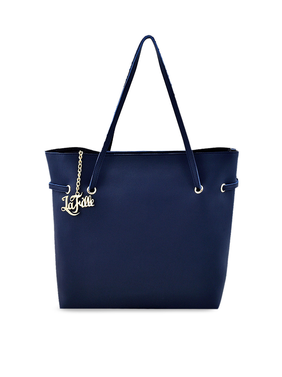 Buy LaFille Navy Blue Solid Handheld Bag - Handbags for Women 12764886 ...