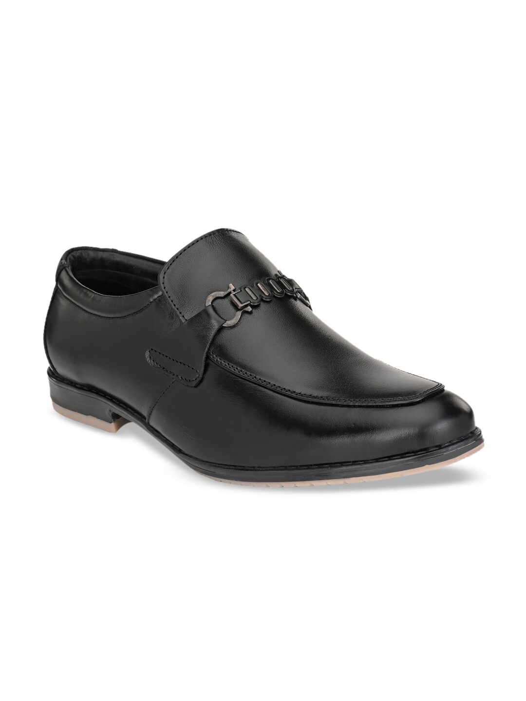 Buy Fentacia Men Black Solid Genuine Leather Formal Slip Ons Formal Shoes For Men 12778238