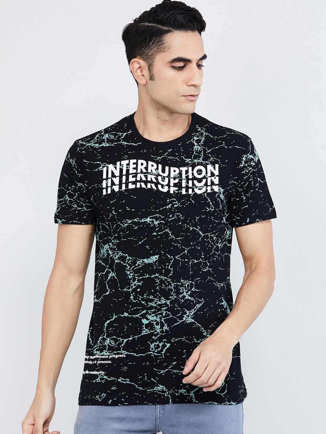 Buy Max Men Black Printed Round Neck T Shirt - Tshirts for Men 12643008 ...