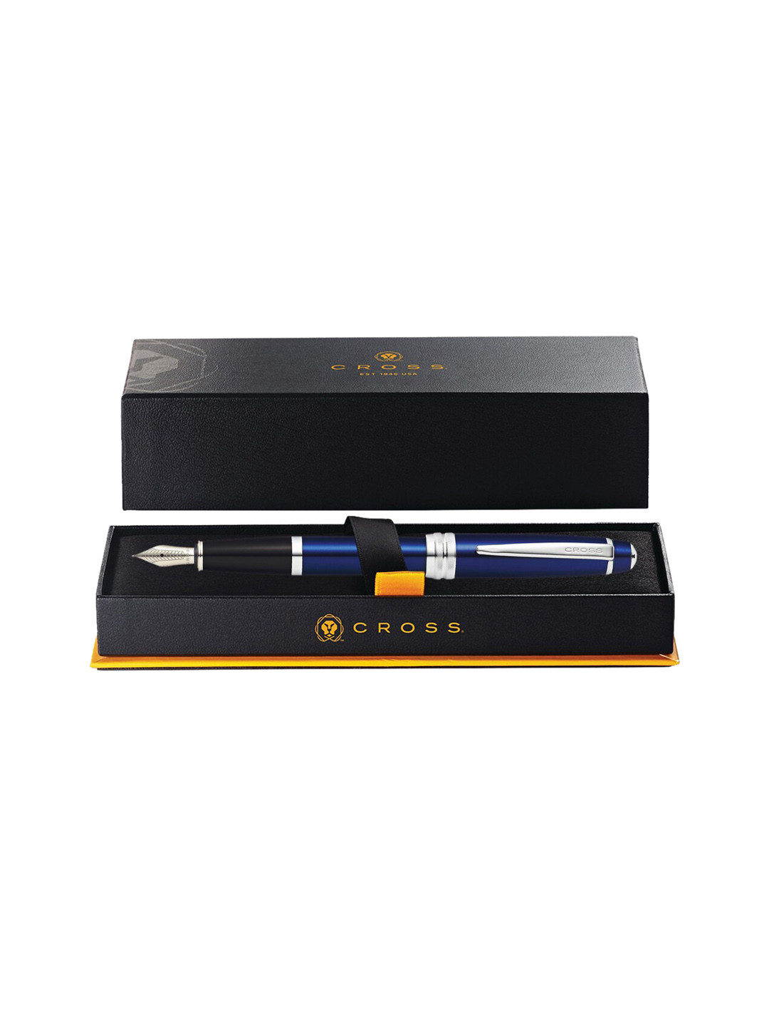 Buy Cross Blue & Black Lacquer Bailey Fountain Pen - Pens for Unisex ...