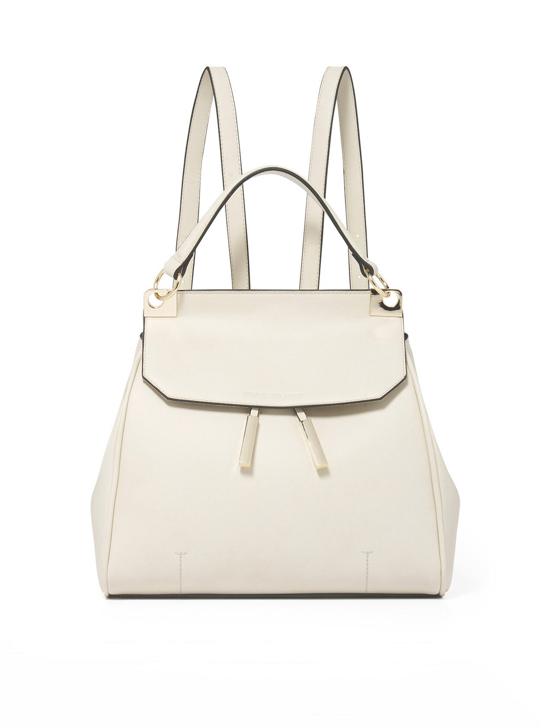 Buy Forever New Women White Solid Backpack - Backpacks for Women ...