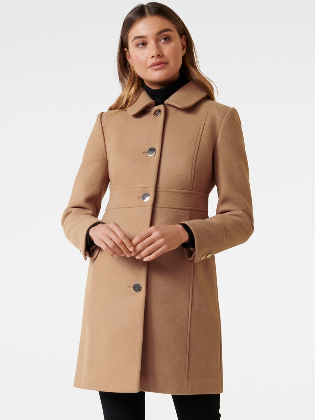 Buy Forever New Women Brown Solid Trench Coat - Coats for Women ... Buy Forever New Women Brown Solid Trench Coat - Coats for Women ...