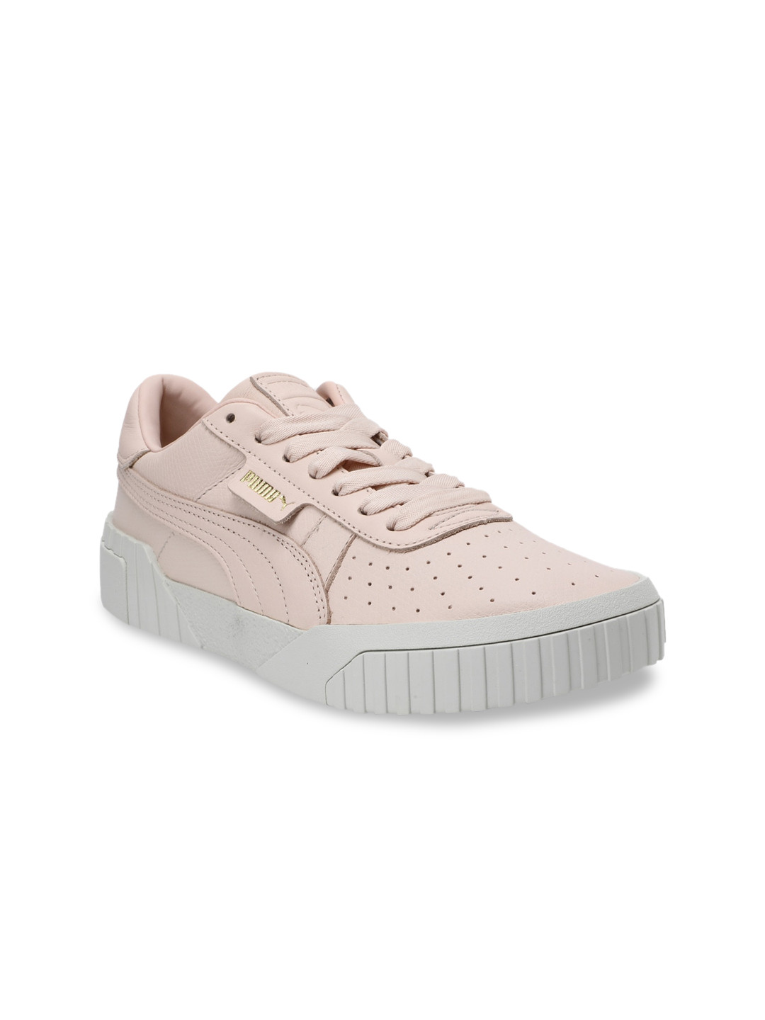 Buy Puma Women Cream Solid Leather Sneakers - Casual Shoes for Women ...