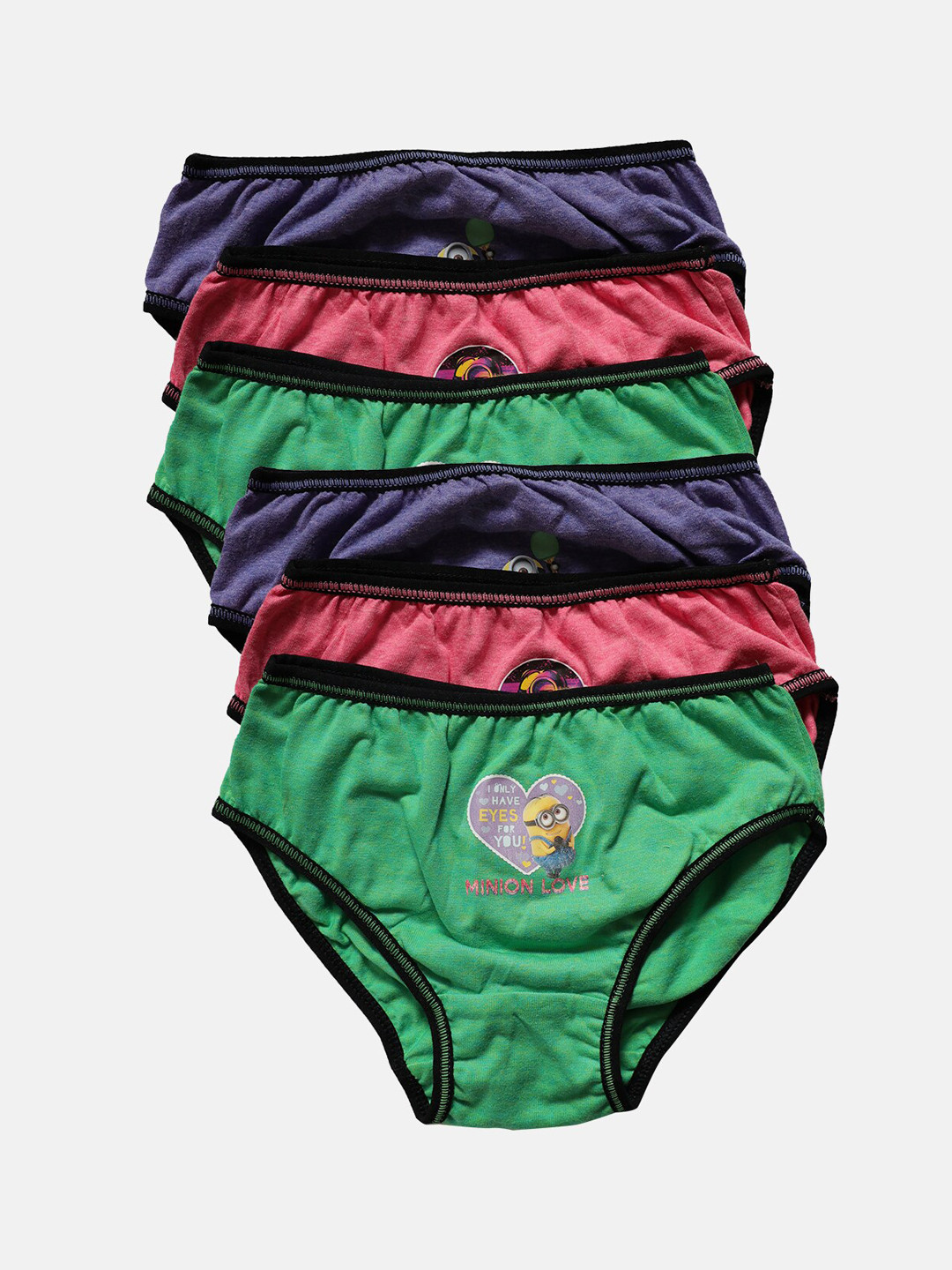 Buy Red Rose Girls Pack Of 6 Assorted Basic Briefs BABY 110 28 - Briefs ...