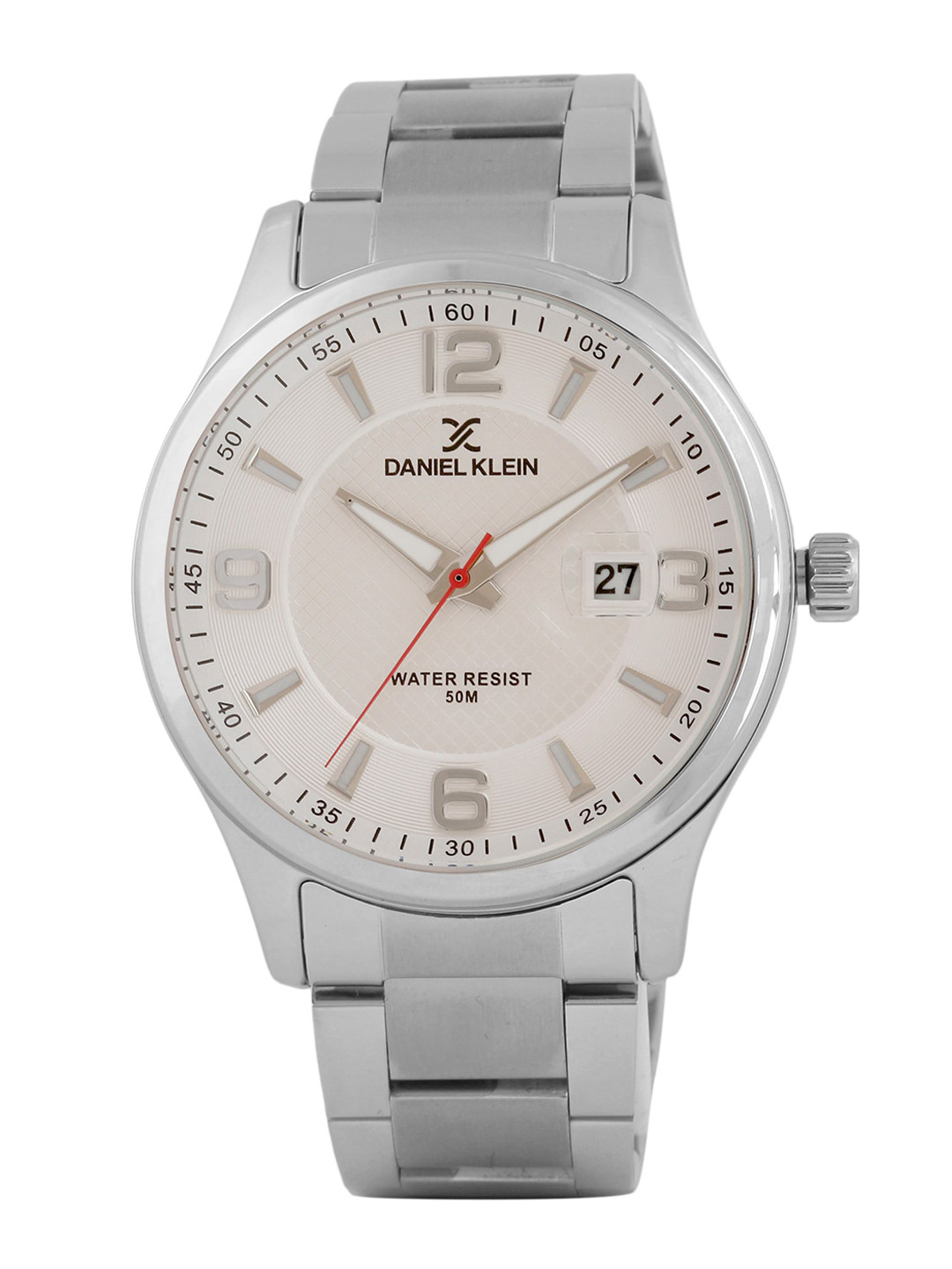 Buy Daniel Klein Men Silver Toned Analogue Watch - Watches for Men ...