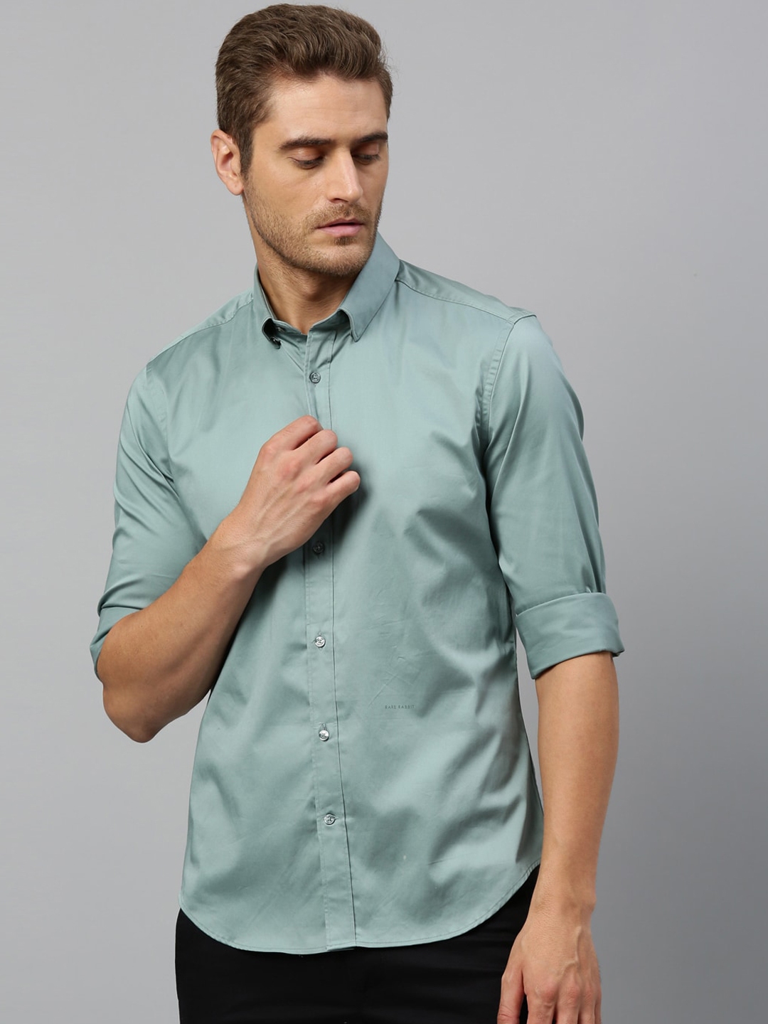 Buy Rare Rabbit Men Satino 2 Regular Fit Solid Shirt Shirts For Men