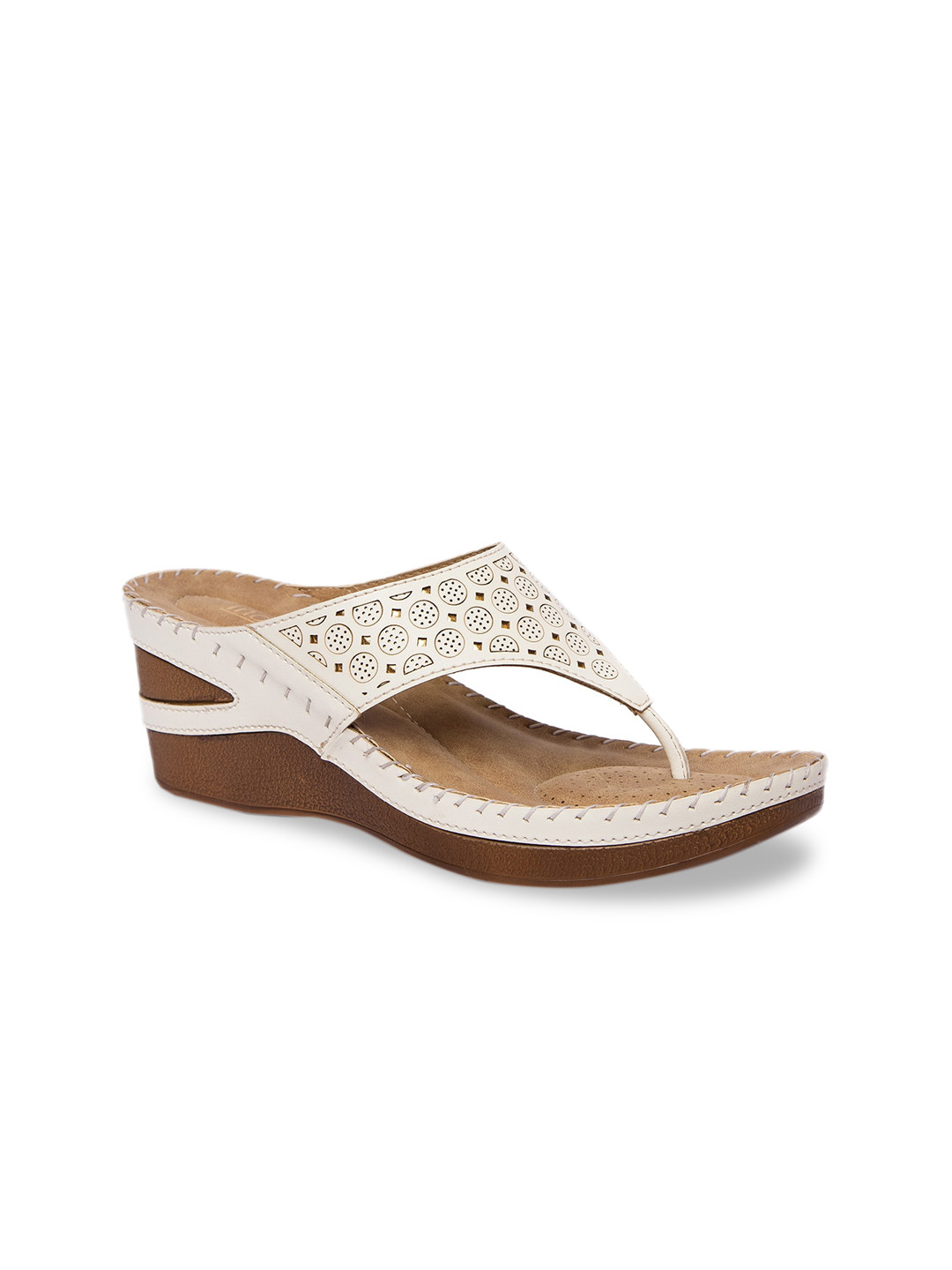 Buy Inc 5 Women White Textured Wedges - Heels for Women 12661126 | Myntra