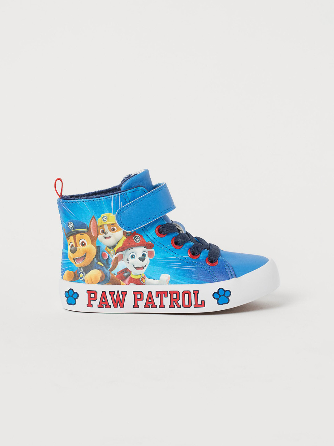 Buy H&M Boys Blue & White Printed Lined Hi Top Trainers - Casual Shoes ...