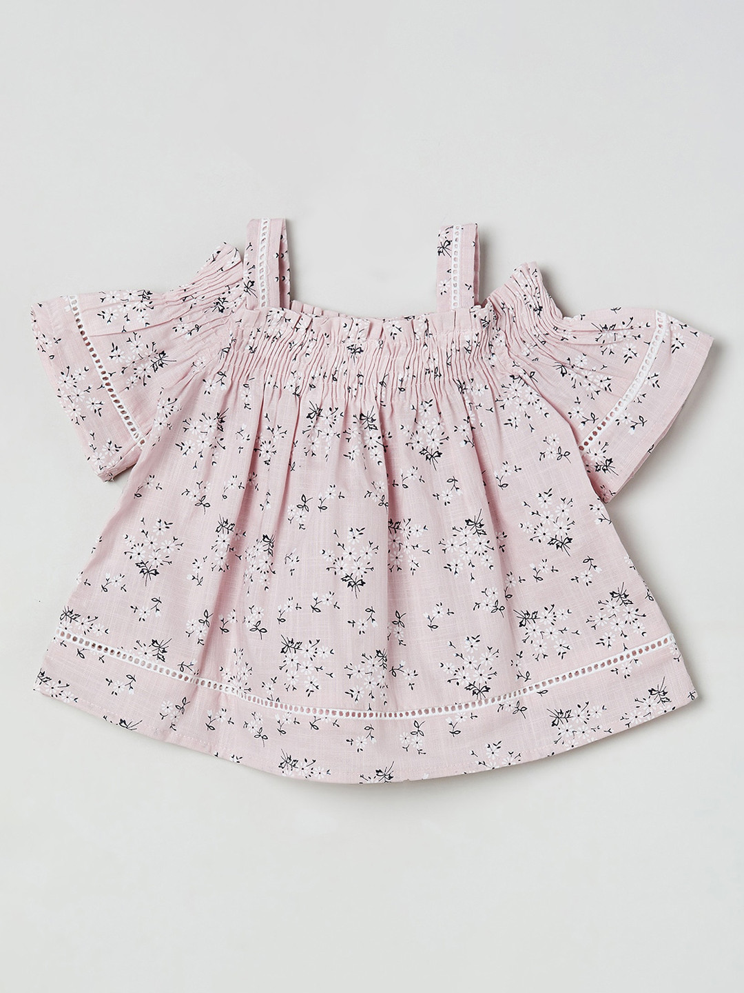 Buy Max Girls Pink Printed A Line Pure Cotton Top - Tops for Girls ...