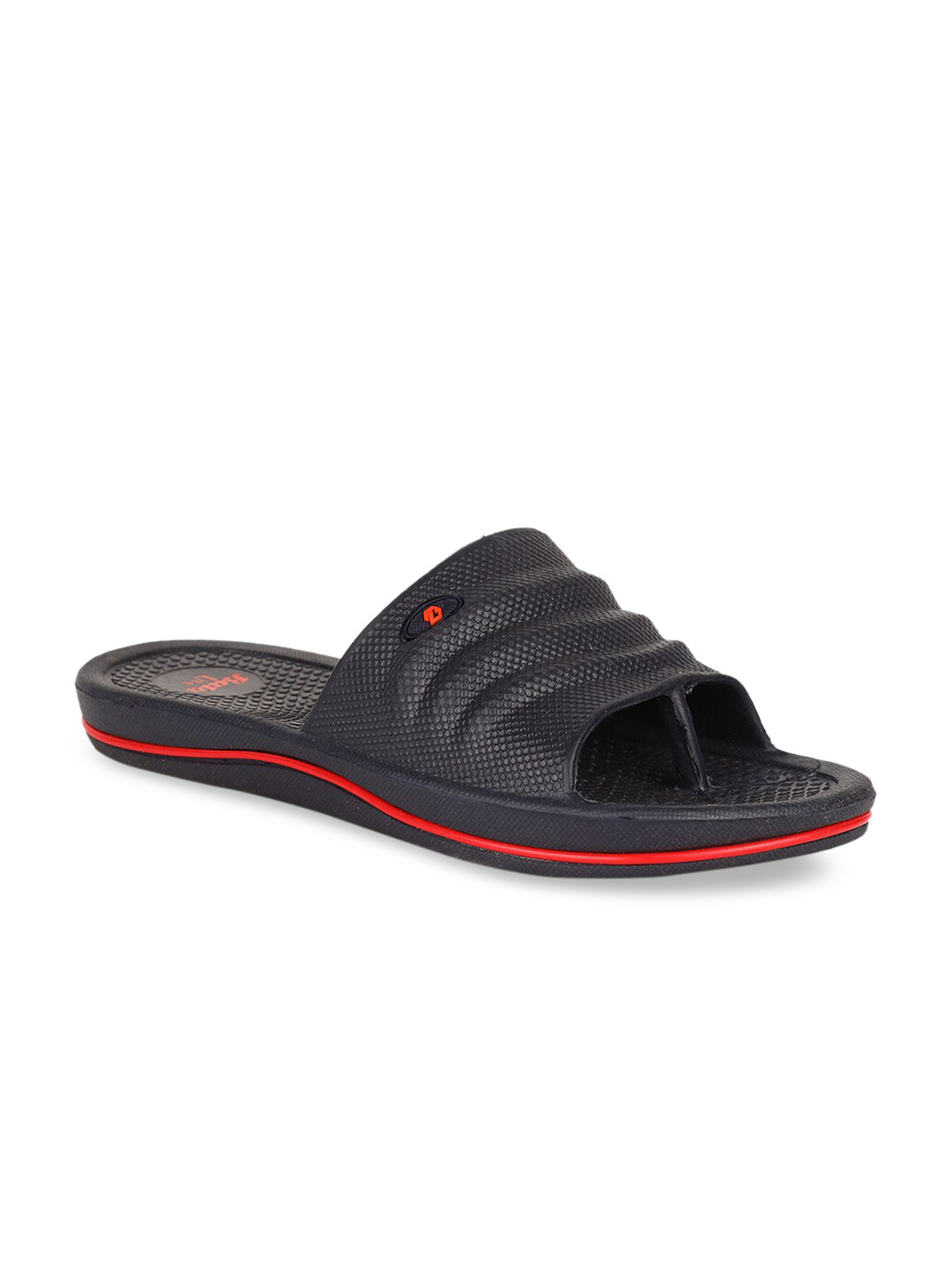 Buy Bata Men Navy Blue Solid Sliders - Flip Flops for Men 12697854 | Myntra