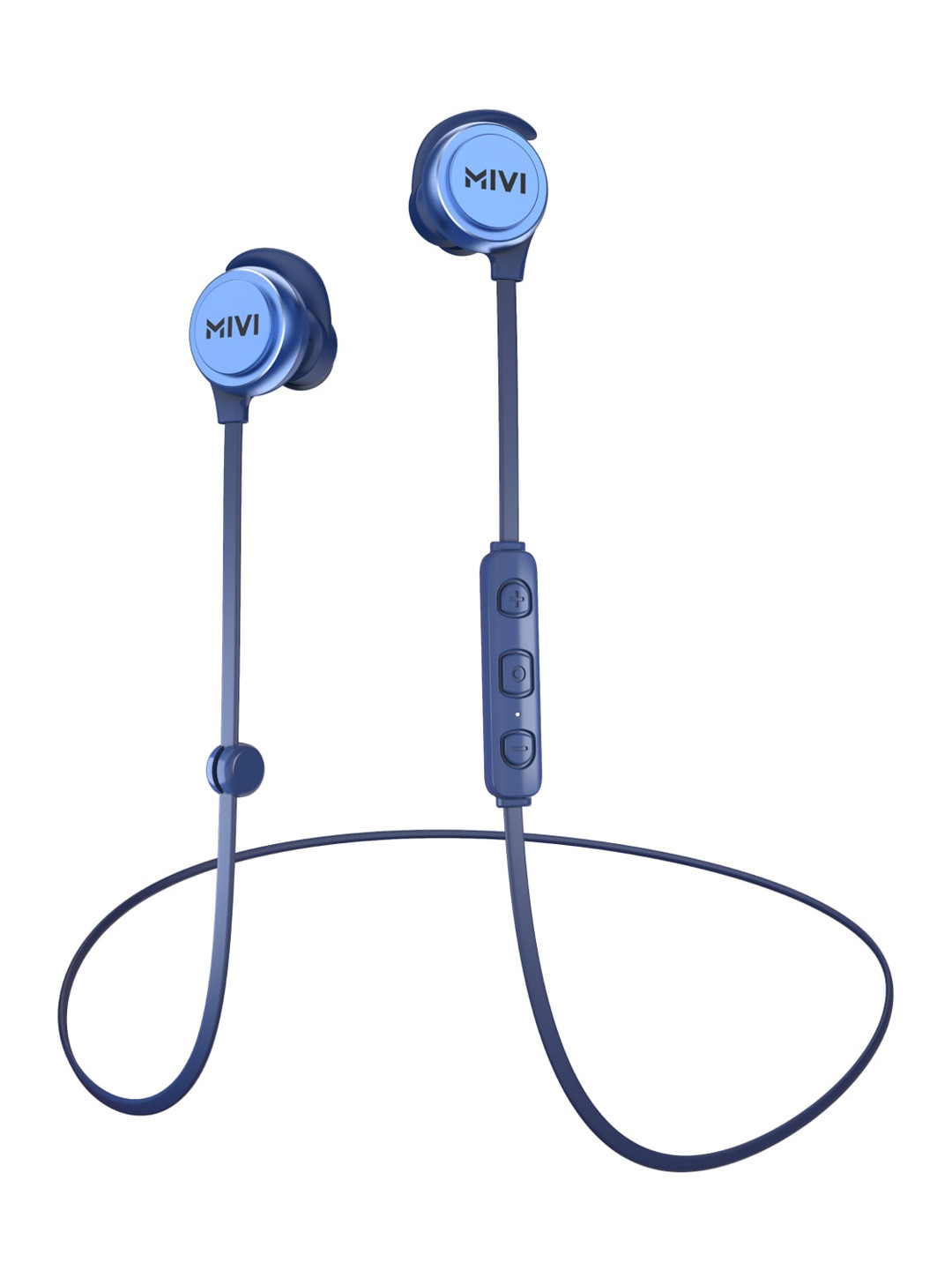 Buy Mivi Unisex Blue Solid Neckband Bluetooth Headset With Mic ...