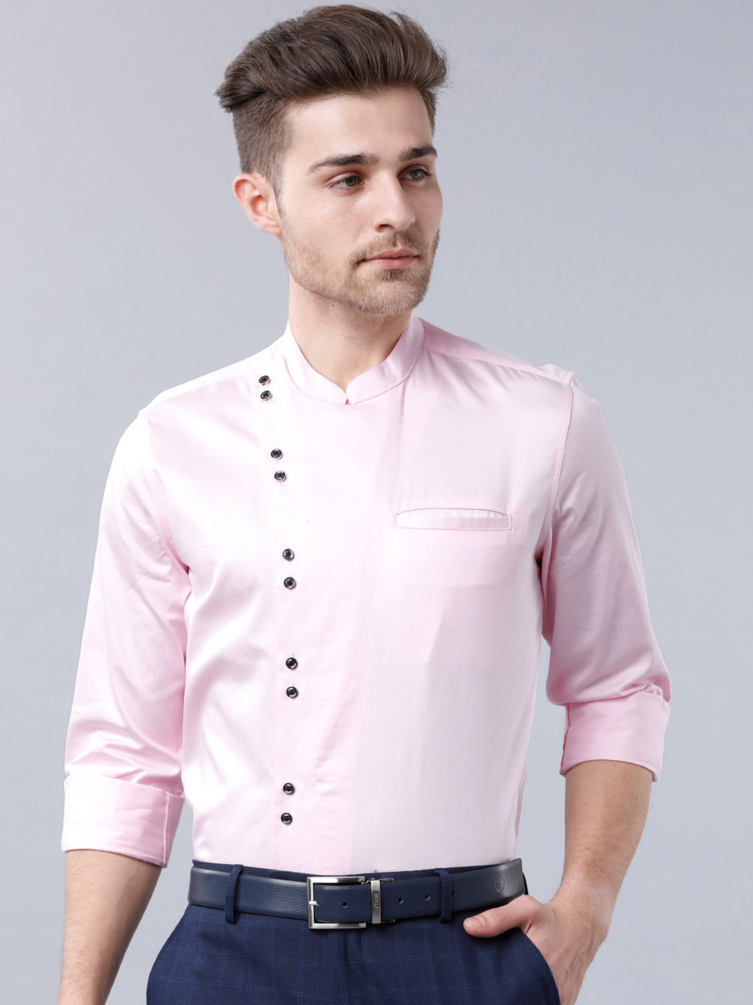 Buy HIGHLANDER Men Pink Slim Fit Solid Casual Shirt - Shirts for Men ...
