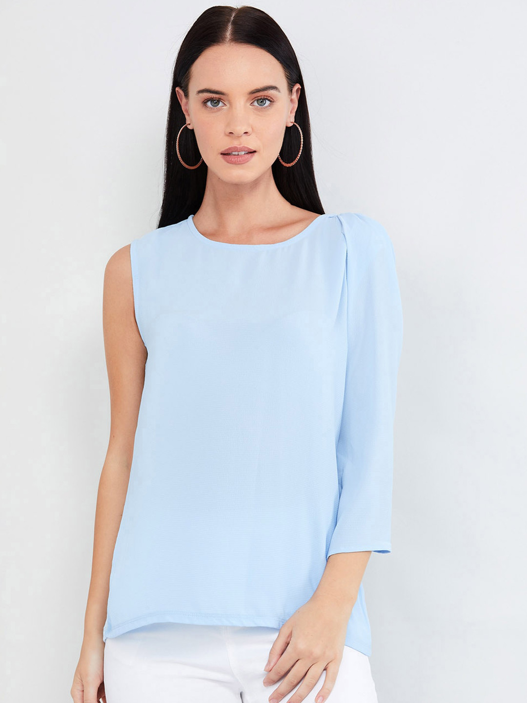 Buy Max Women Blue Solid Top - Tops for Women 12974928 | Myntra