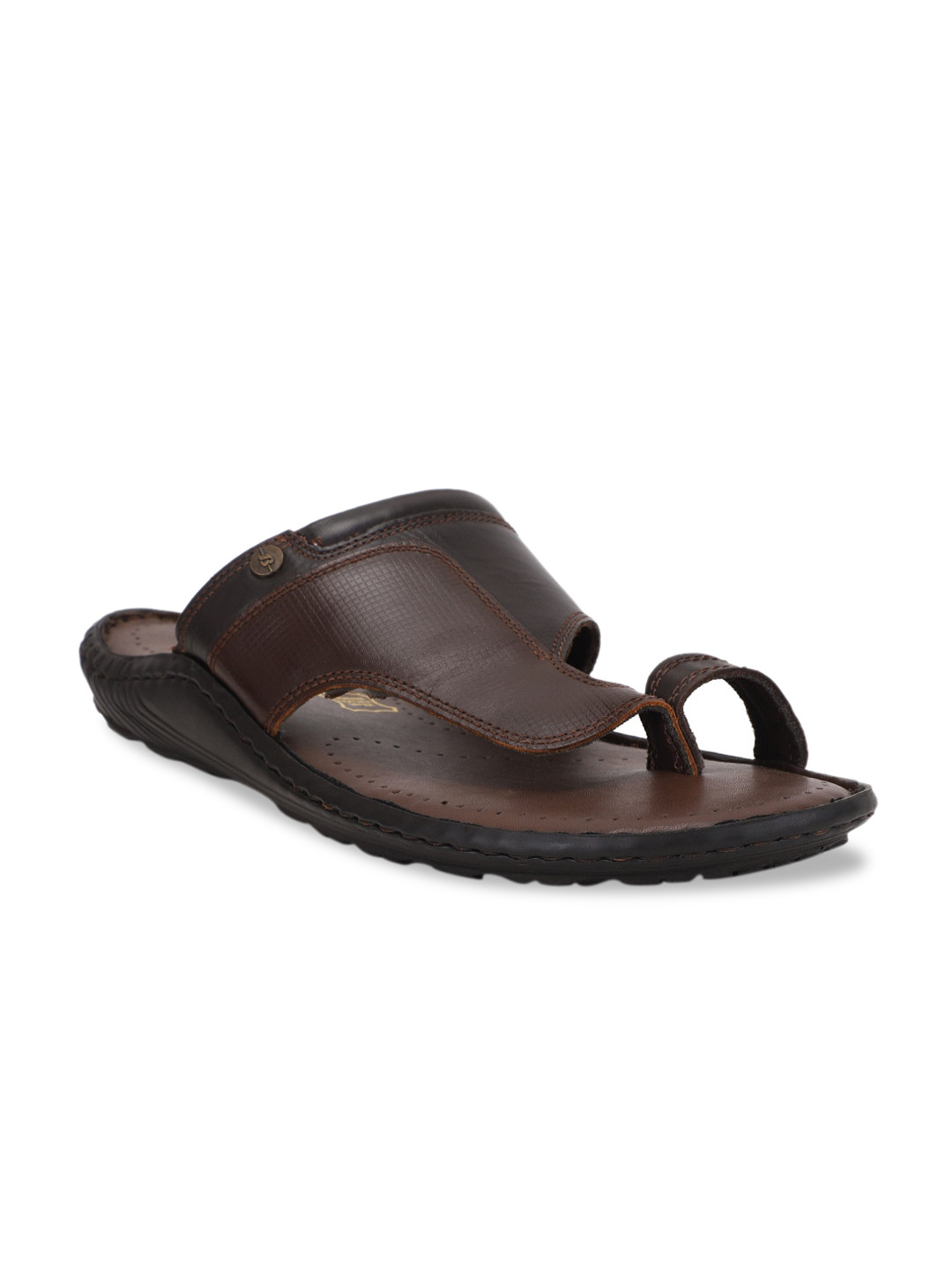 Buy Bata Men Brown Comfort Leather Sandals - Sandals for Men 12983026 ...