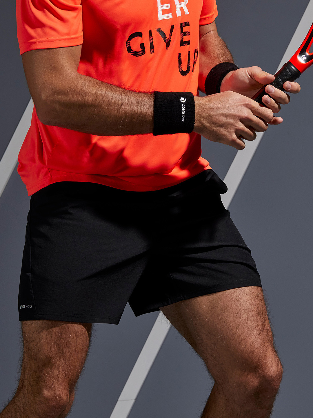 Buy Artengo By Decathlon Men Black Regular Fit Breathable Tennis Shorts ...