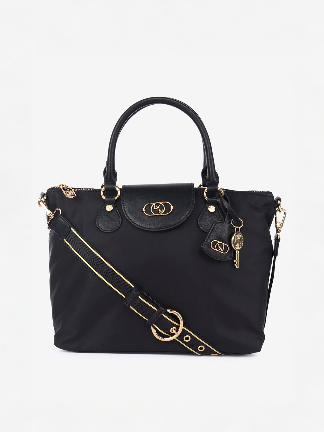 Buy LYN Black Solid Handheld Bag - Handbags for Women 12993350 | Myntra