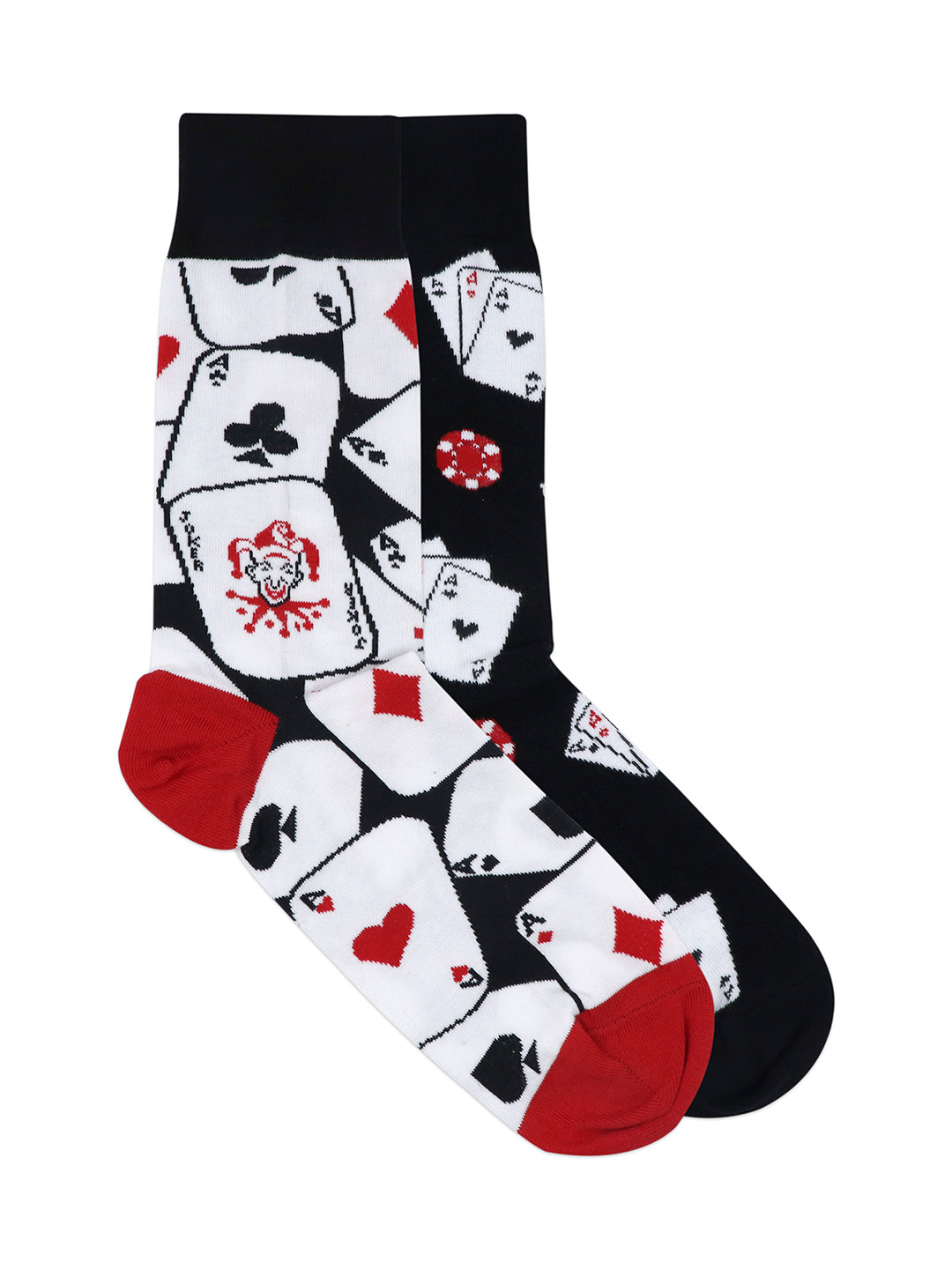 Buy Socksxpress Men Pack Of 2 Assorted Poker Calf Length Socks - Socks ...