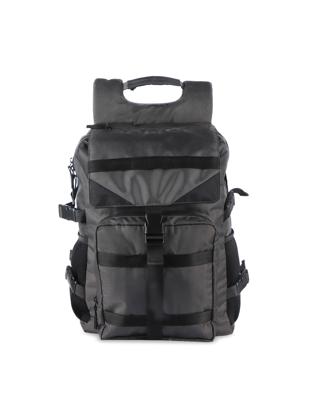 Buy Police Unisex Grey Solid Aarron Stylish Premium Quality Backpack ...