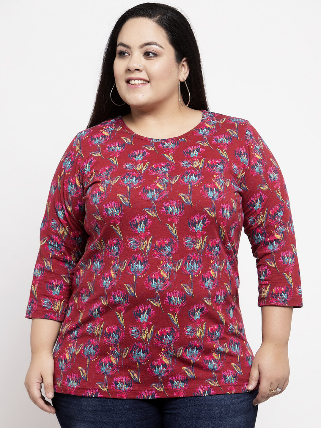 Buy PlusS Women Red Printed Top - Tops for Women 13063248 | Myntra