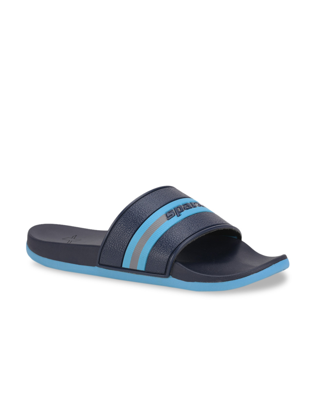 Buy Sparx Men Navy Blue Striped Sliders - Flip Flops for Men 13079354 ...