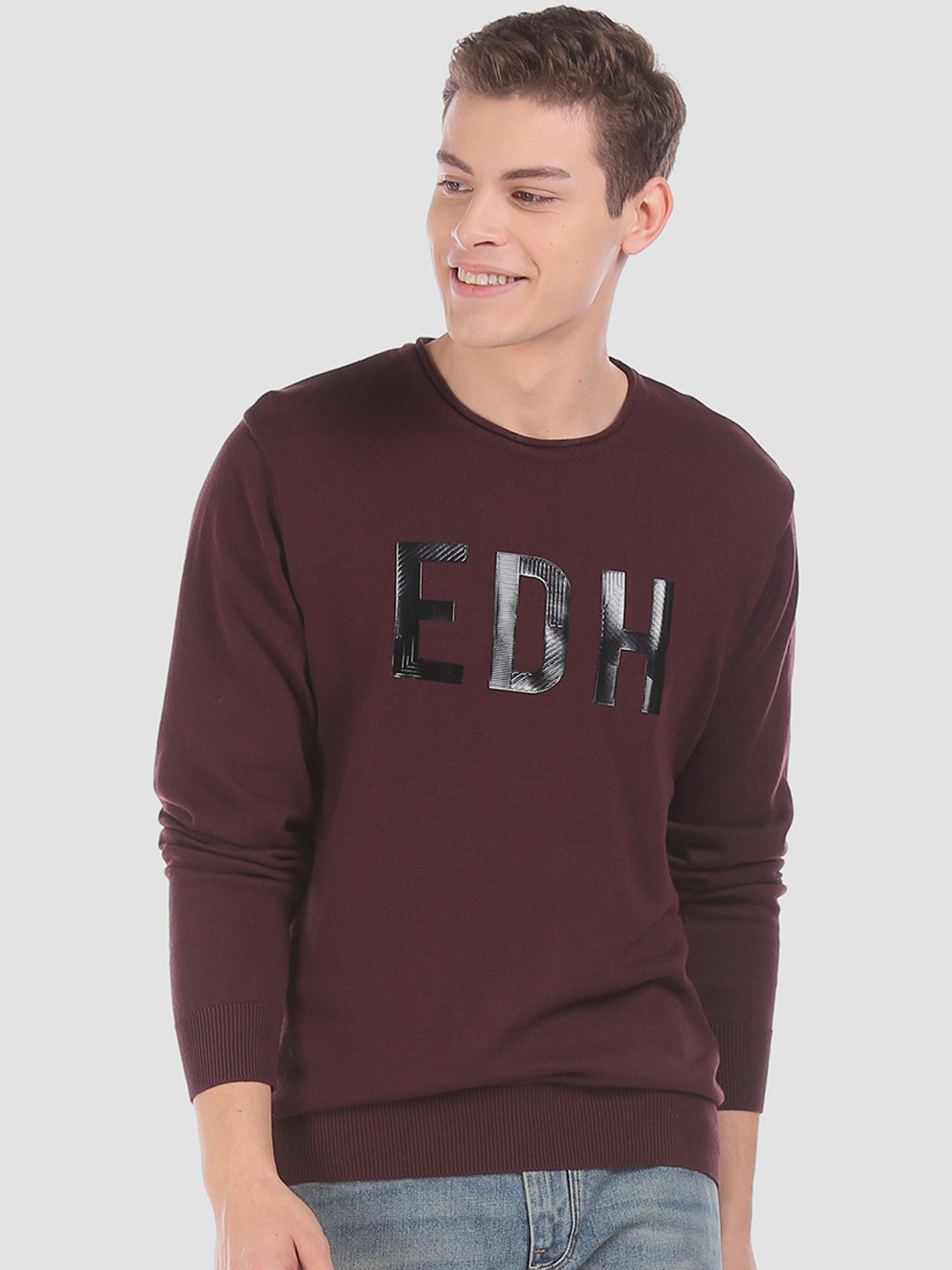 Buy Ed Hardy Men Maroon Printed Sweater - Sweaters for Men 13088804 ...
