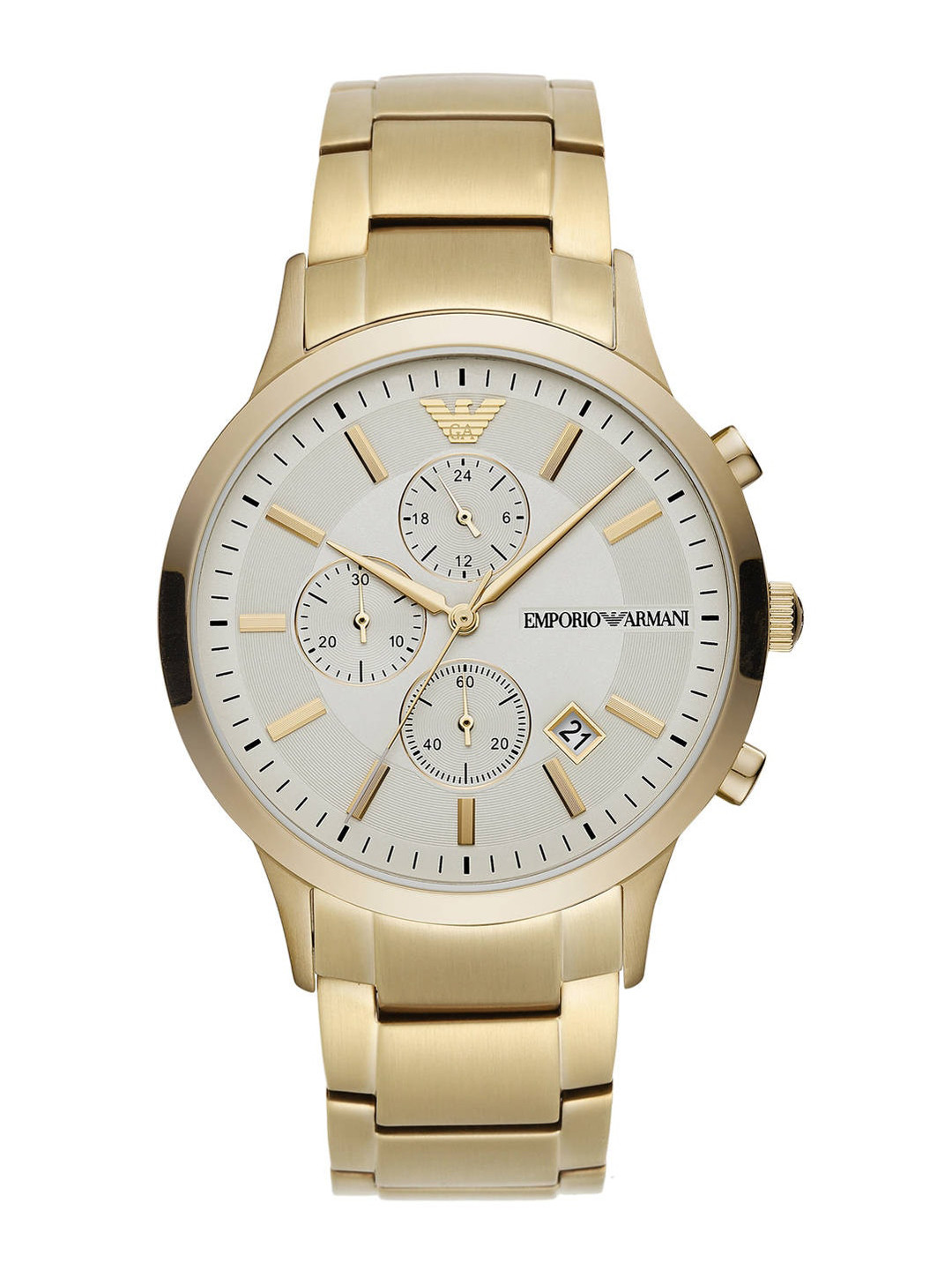 Buy Emporio Armani Men Gold Toned Analogue Watch - Watches for Men ...