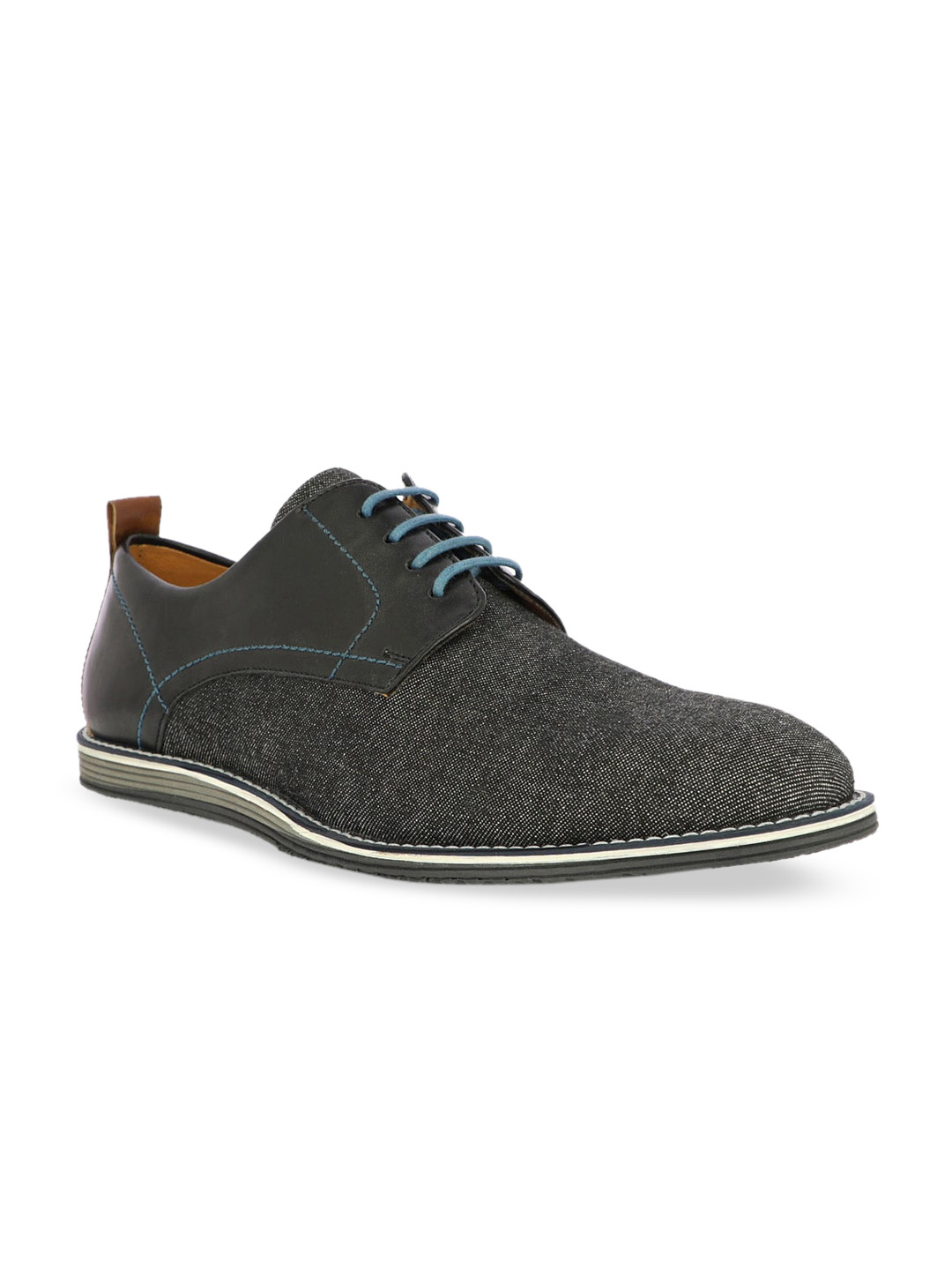 Buy Alberto Torresi Men Grey Solid Leather Formal Derbys - Formal Shoes ...