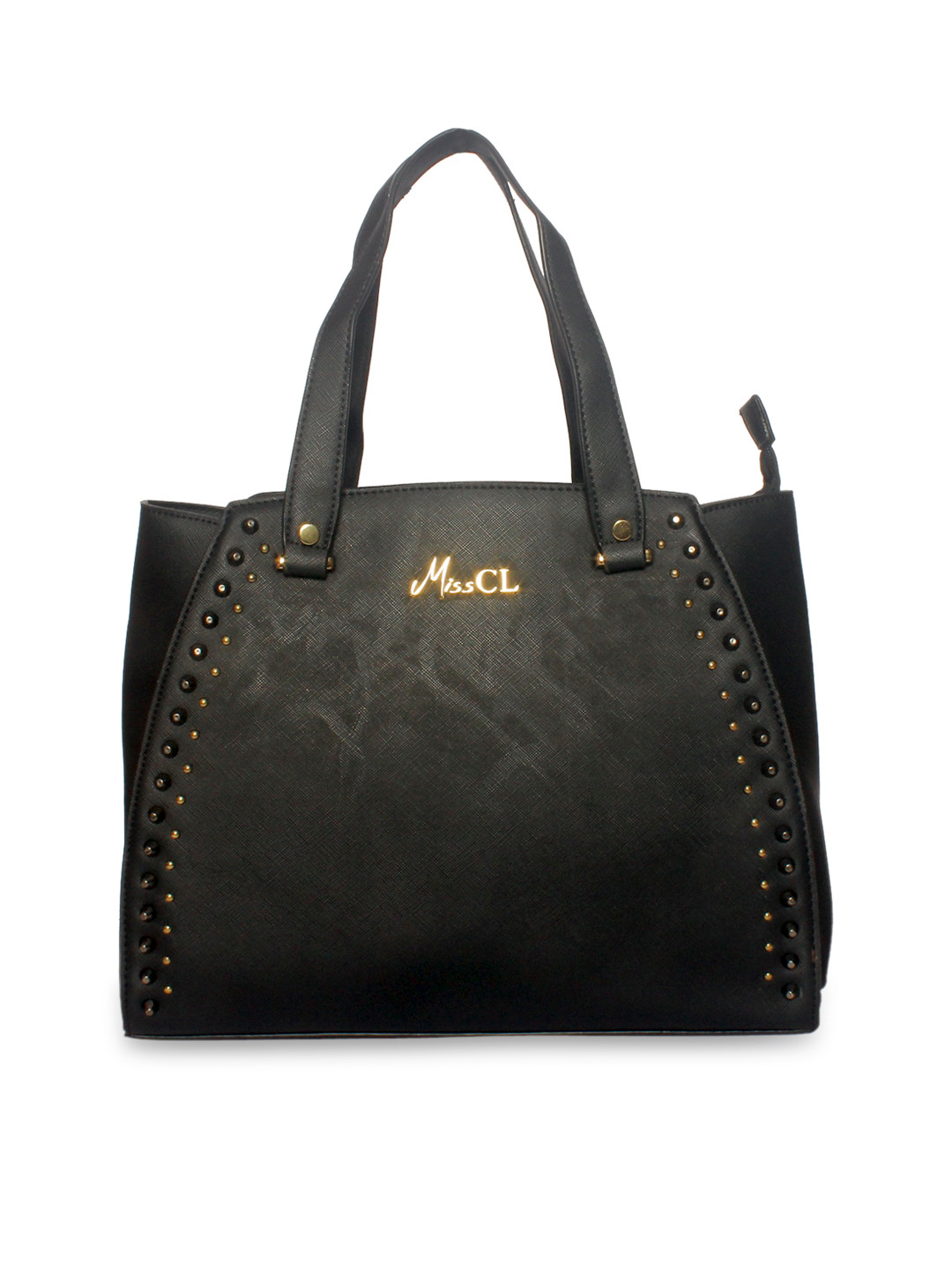 Buy Miss CL Black Textured Handheld Bag - Handbags for Women 12883176 ...