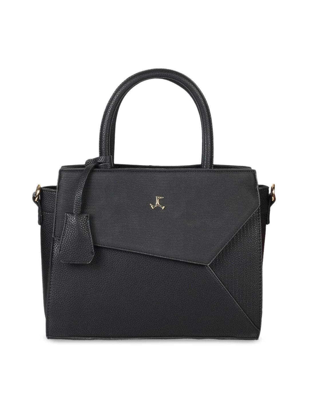 Buy Mochi Black Solid Handheld Bag - Handbags for Women 12883306 | Myntra