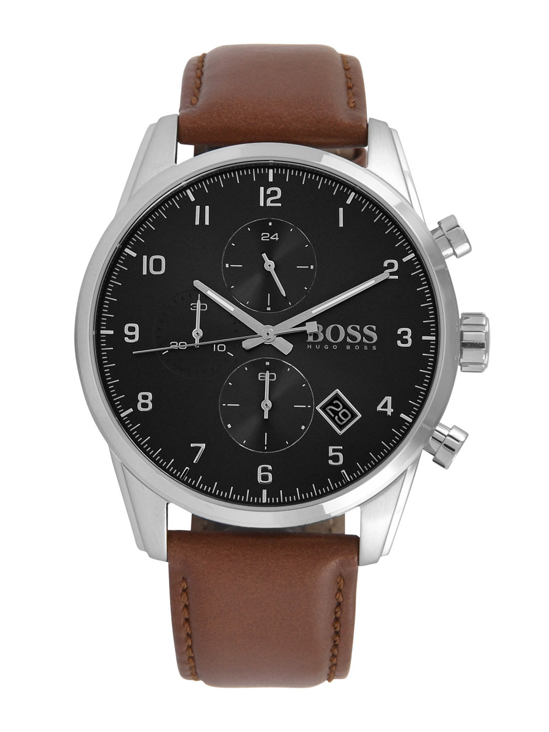 Buy Hugo Boss Men Grey & Brown Analogue Watch 1513787 - Watches for Men ...
