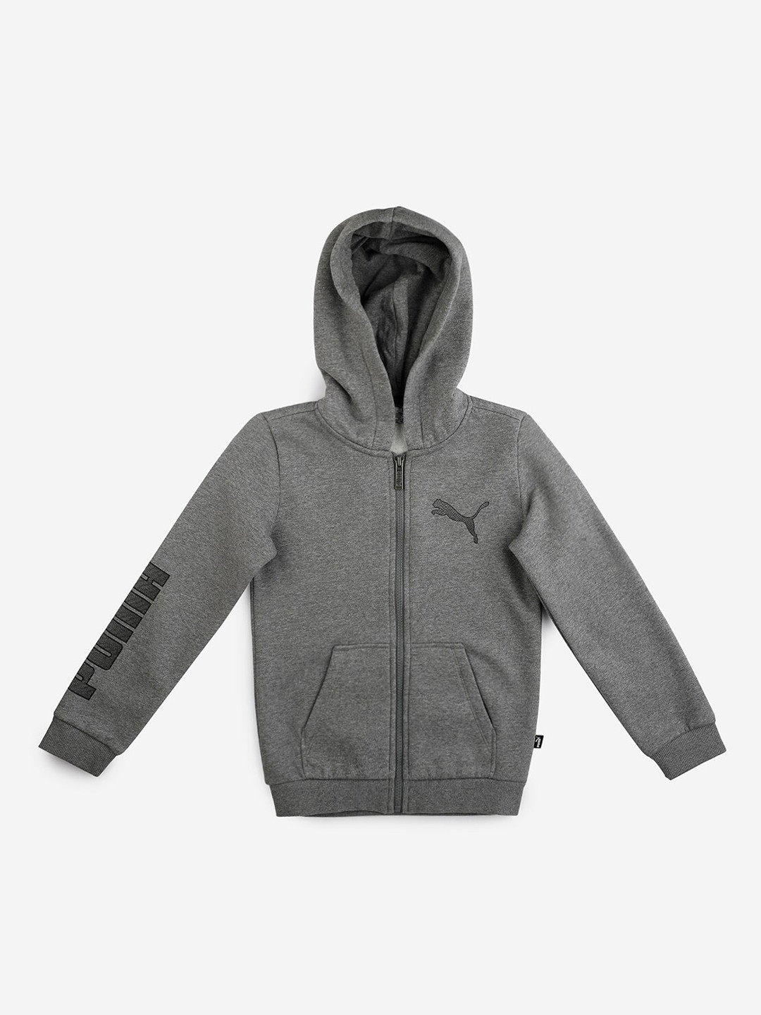 Buy Puma Boys Grey Solid KA Sweat Jacket FL B Sporty Jacket - Jackets ...