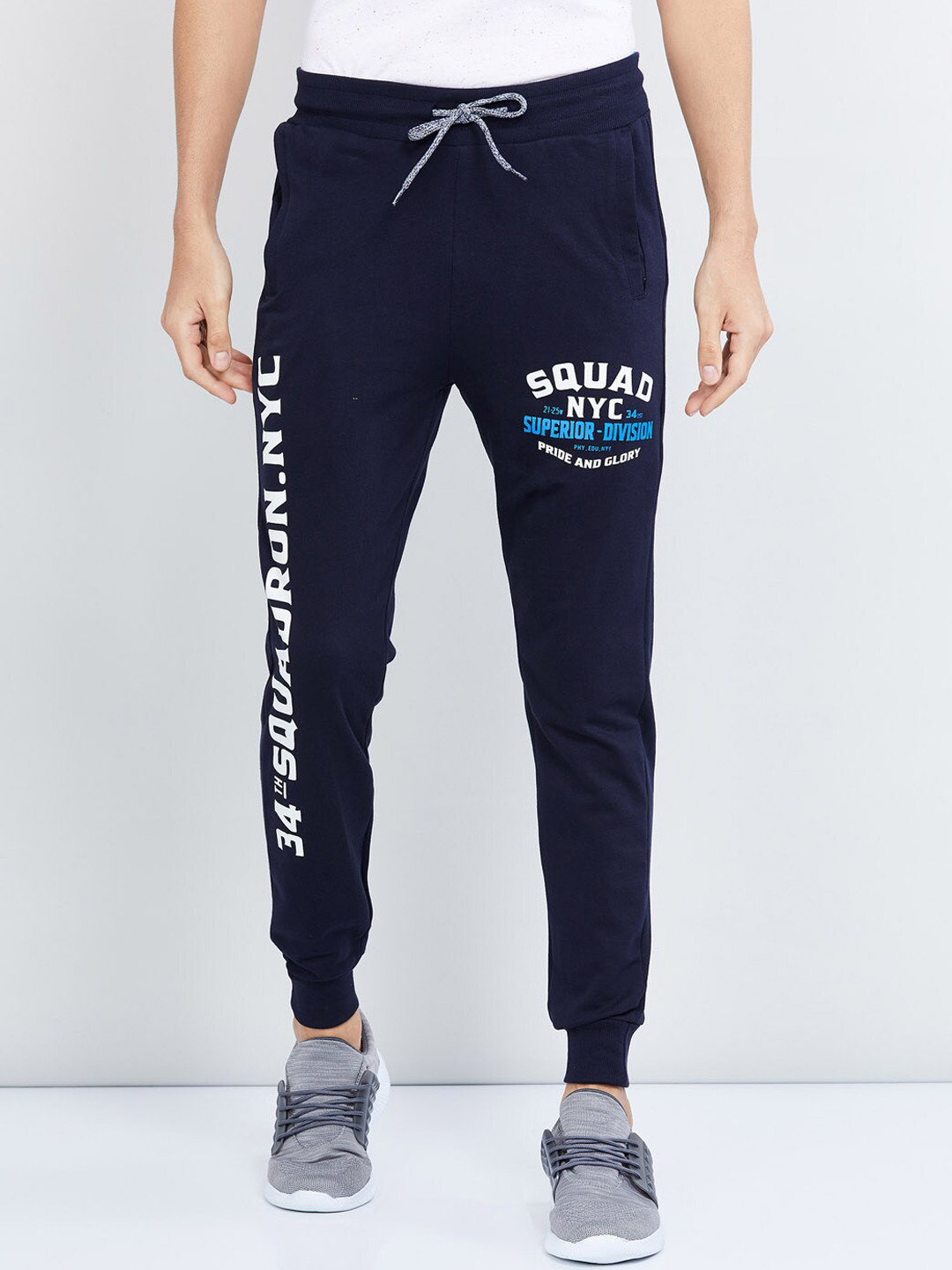 Buy Max Men Blue Slim Fit Joggers - Track Pants for Men 12923486 | Myntra