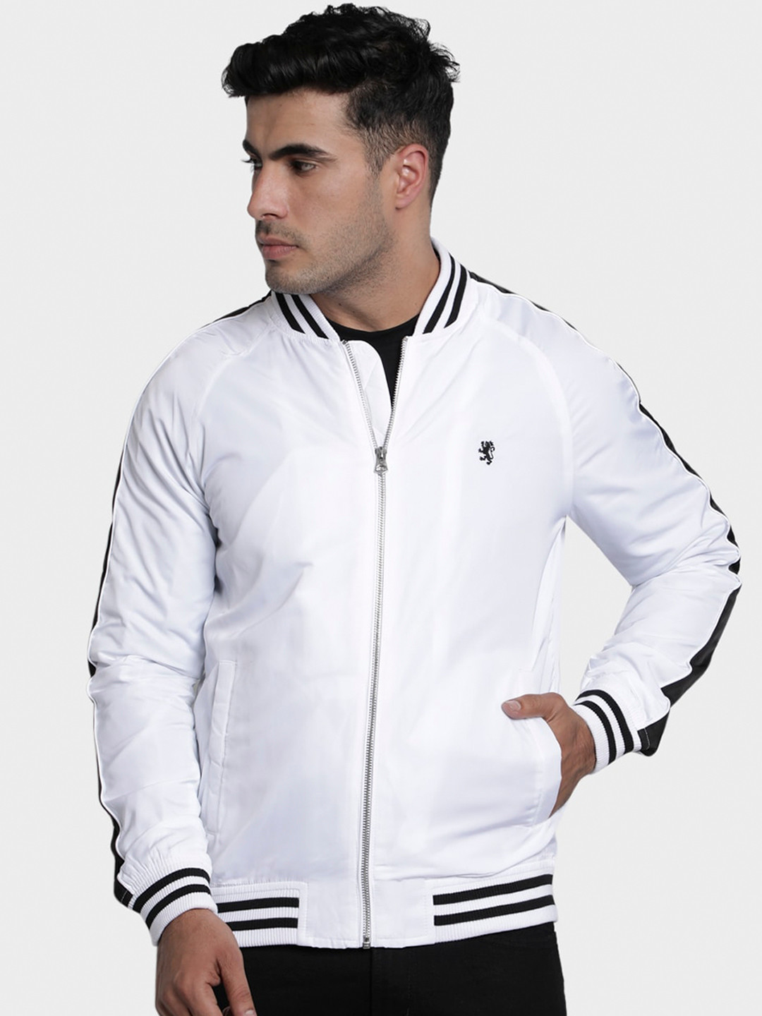 Buy Red Tape Men White Solid Bomber - Jackets for Men 12917624 | Myntra