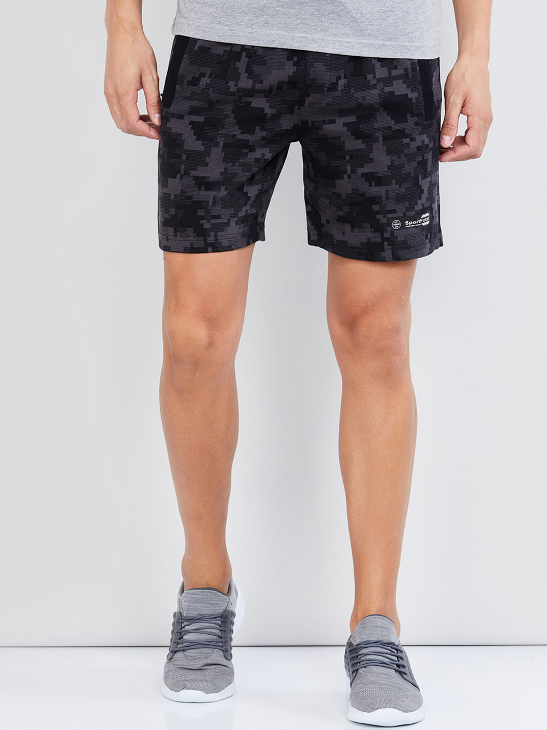 Buy Max Men Black Printed Regular Fit Regular Shorts - Shorts for Men ...