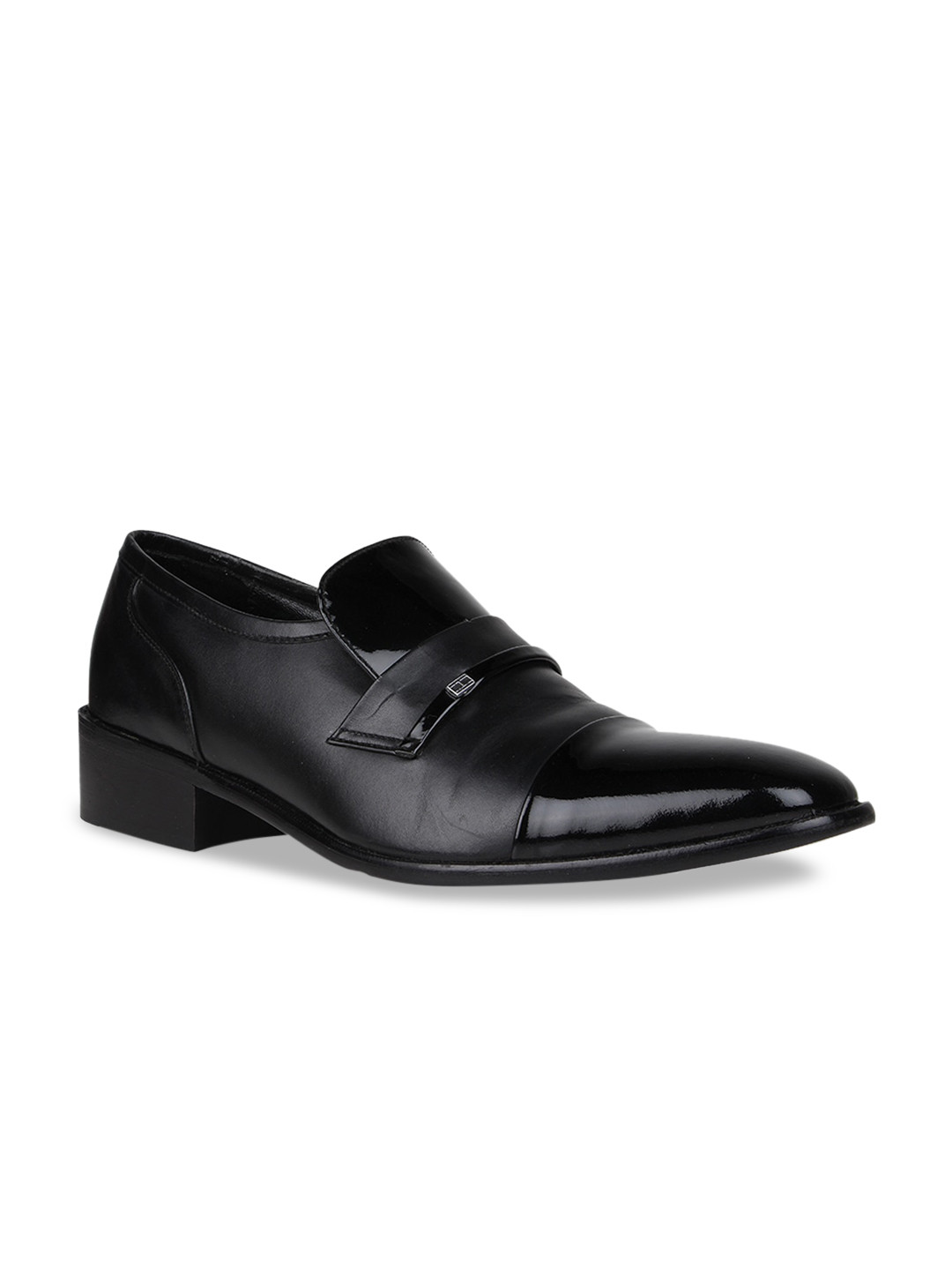 Buy Regal Men Black Solid Leather Formal Slip On Shoes - Formal Shoes ...