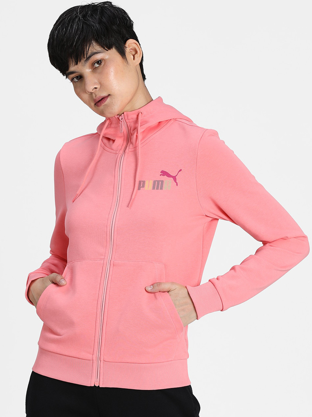 Buy Puma Women Pink Solid Sporty Jacket - Jackets for Women 13132714 ...