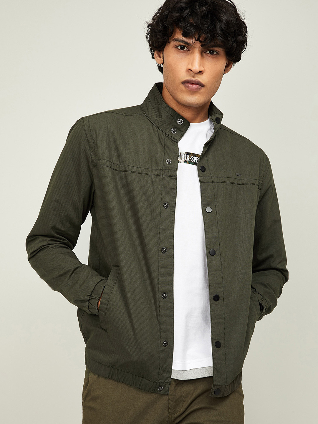 Buy CODE By Lifestyle Men Olive Green Solid Tailored Jacket - Jackets ...