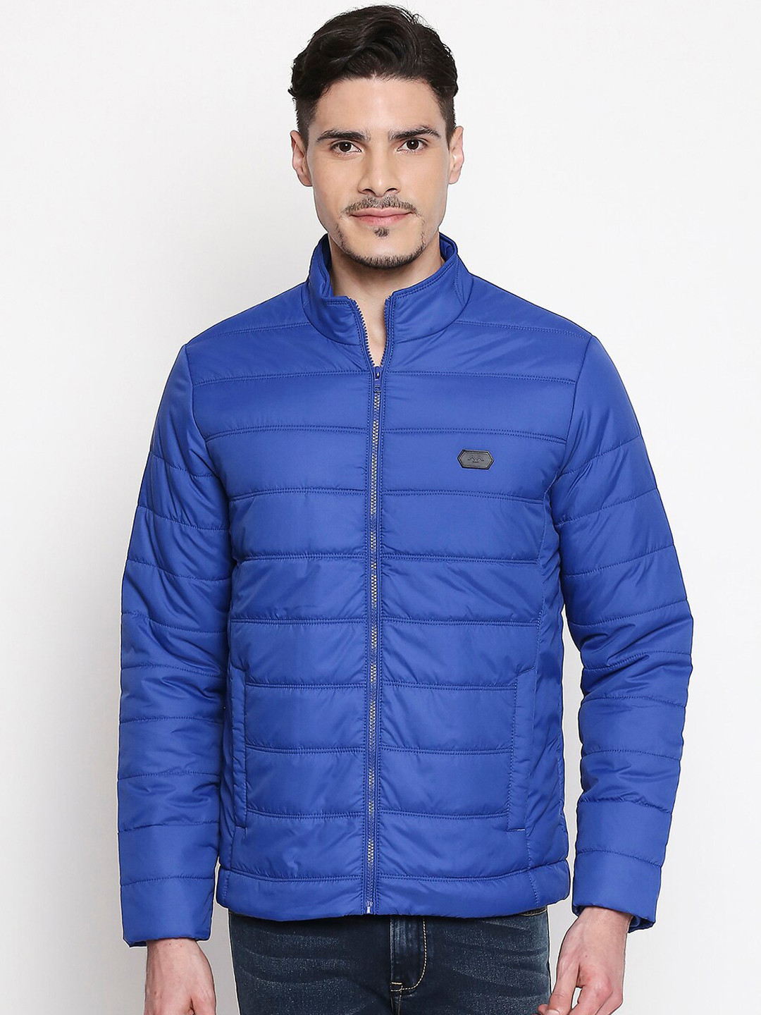 Buy Mufti Men Blue Solid Puffer Jacket - Jackets for Men 13208434 | Myntra