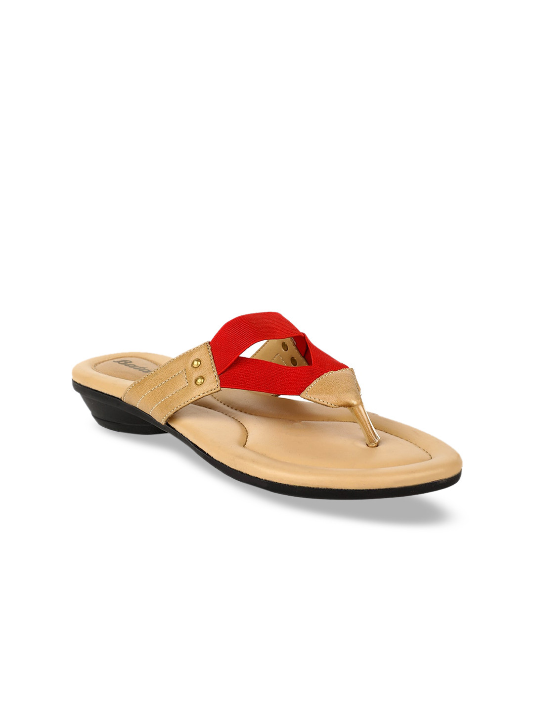 Buy Bata Women Beige & Red Open Toe Flats - Flats for Women 13209090 ...