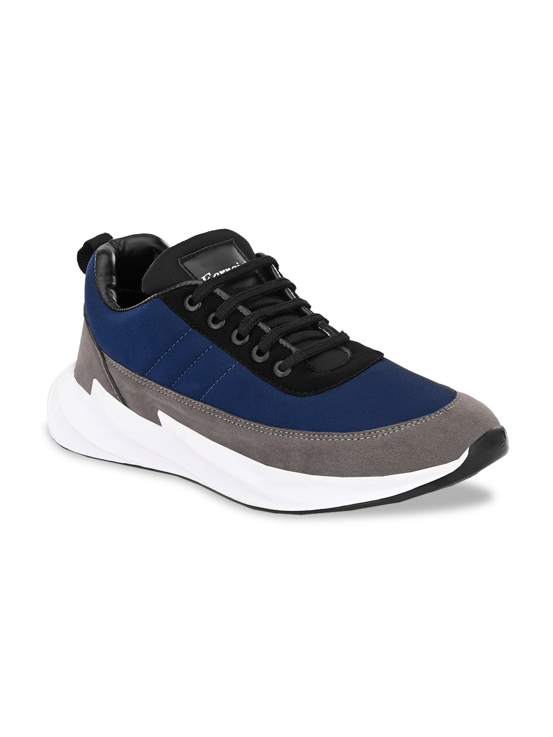 Buy Ferraiolo Men Blue & Grey Colourblocked Suede Sneakers - Casual ...